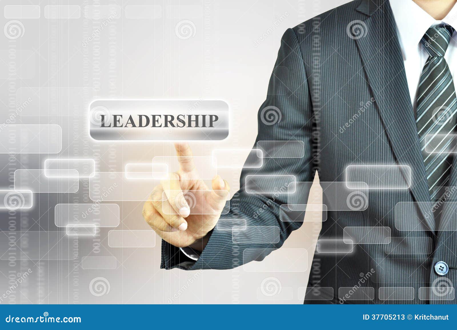 Businessman Touching LEADERSHIP Sign Stock Image - Image of graphic ...
