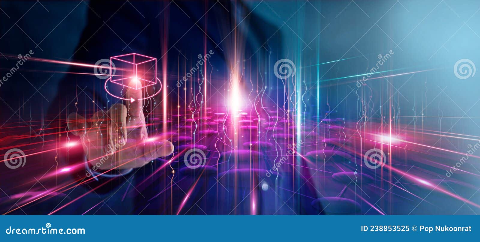 Businessman Touching Metaverse Technology on Global Network Connecting ...