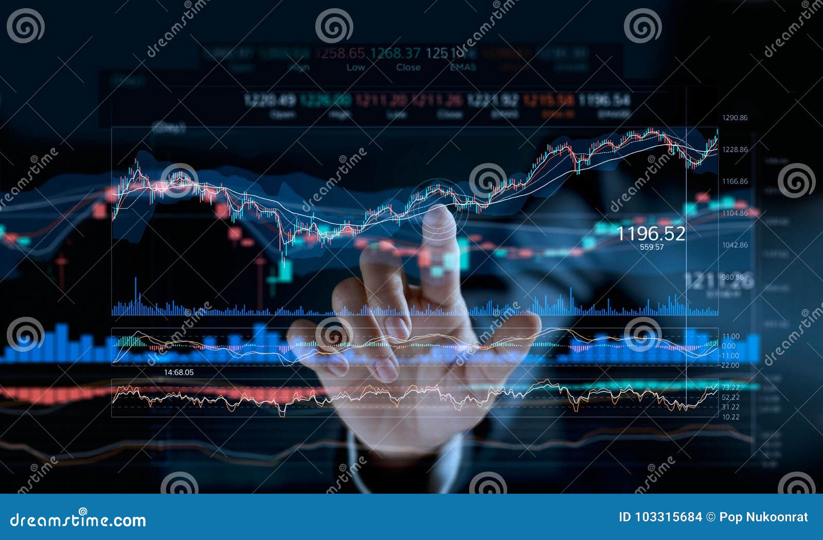Businessman Touching Stock Market Graph on Virtual Screen Stock Photo ... Businessman Touching Stock Market Graph on Virtual Screen Stock Photo ...