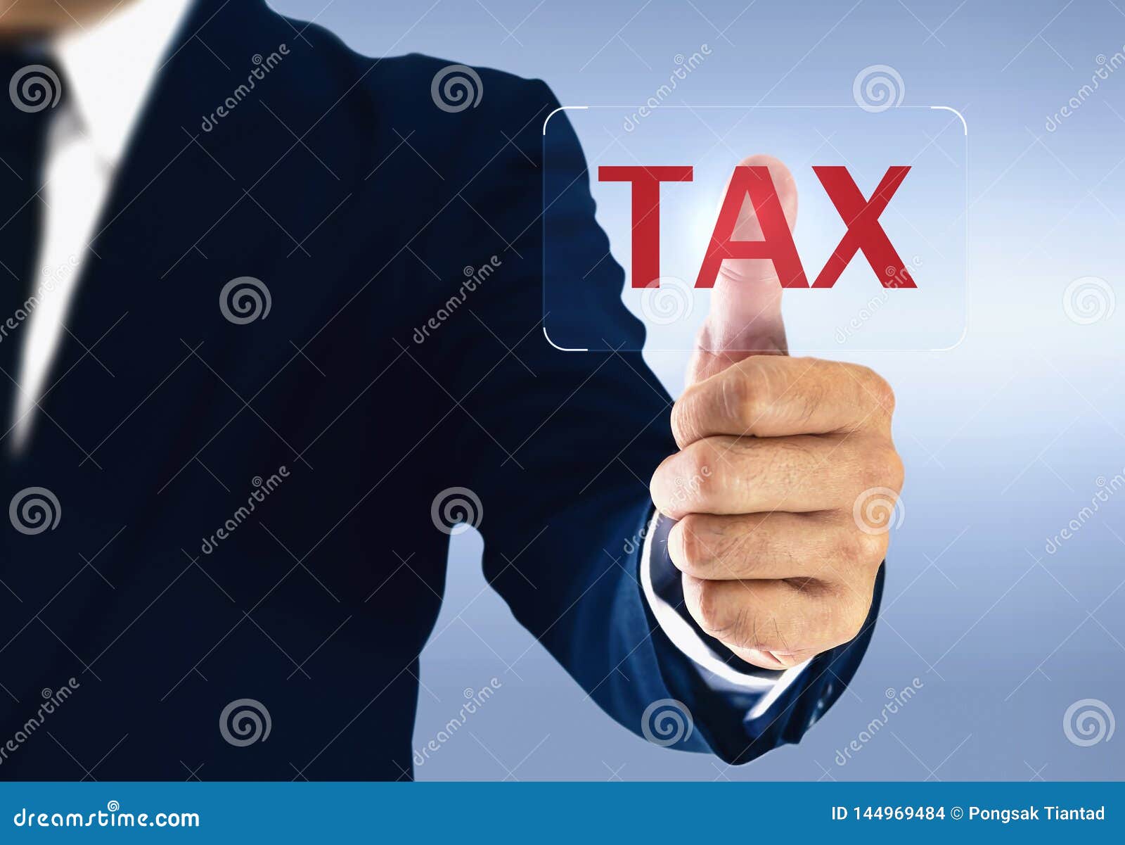Businessman Touching Tax Virtual Button. Concept of Taxes Paid by ... Businessman Touching Tax Virtual Button. Concept of Taxes Paid by ...