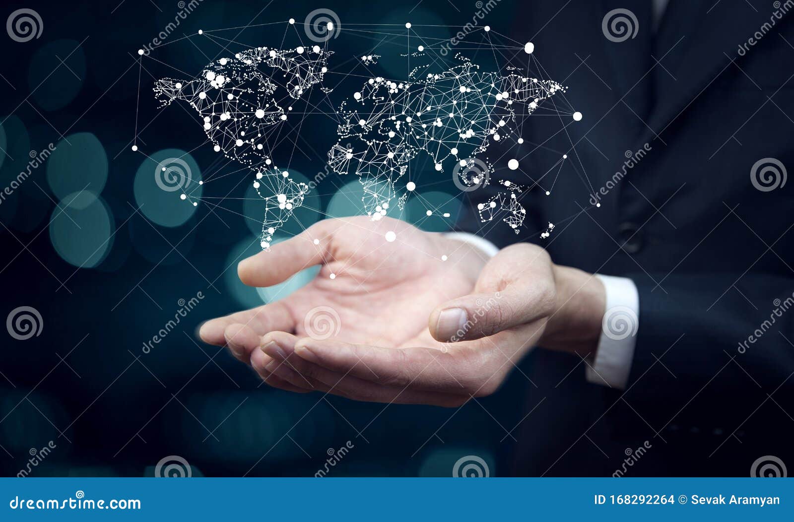 Businessman Touching a World Map Stock Photo - Image of future ... Businessman Touching a World Map Stock Photo - Image of future ...