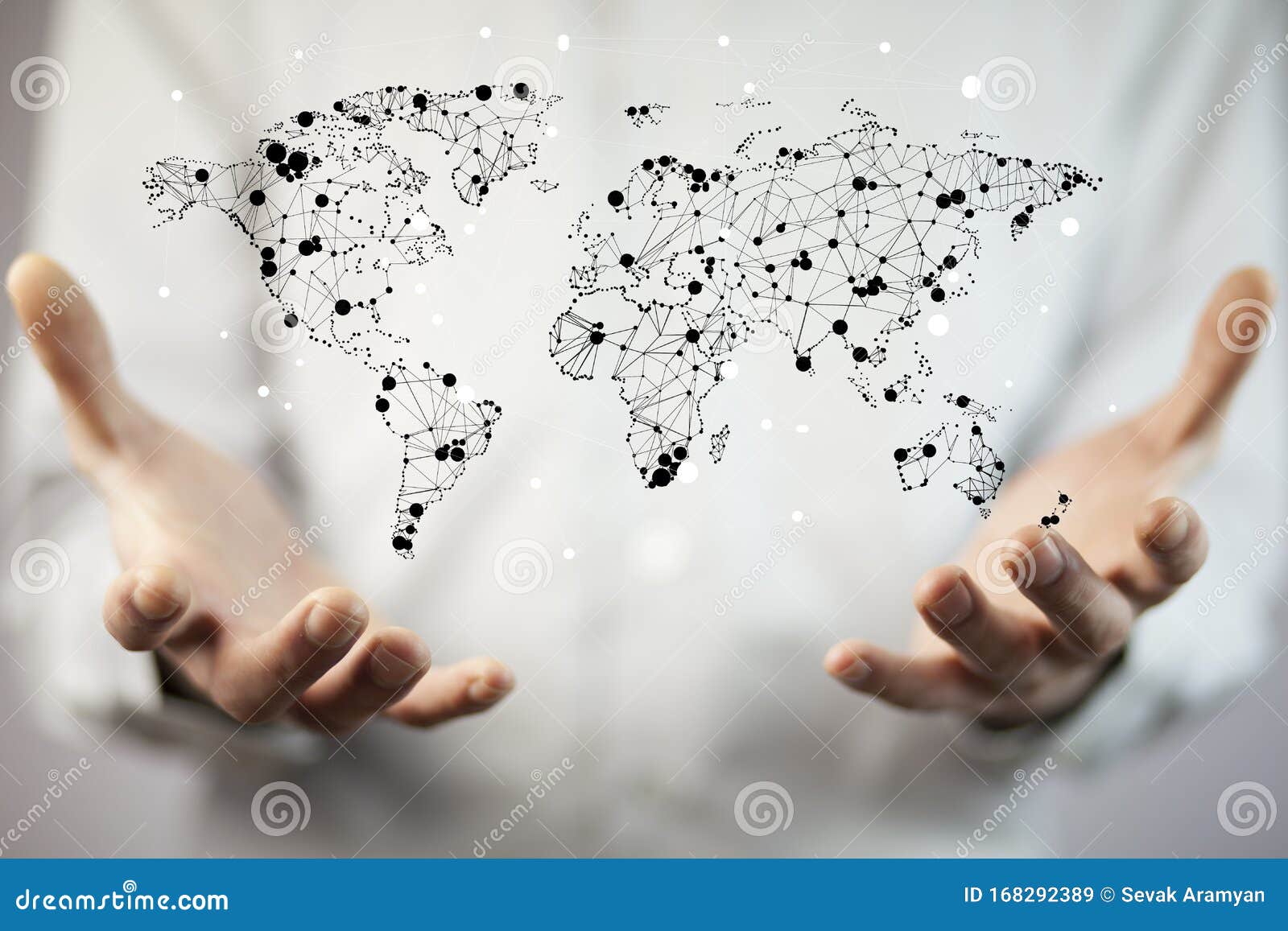 Businessman Touching a World Map Stock Image - Image of concept, link ... Businessman Touching a World Map Stock Image - Image of concept, link ...
