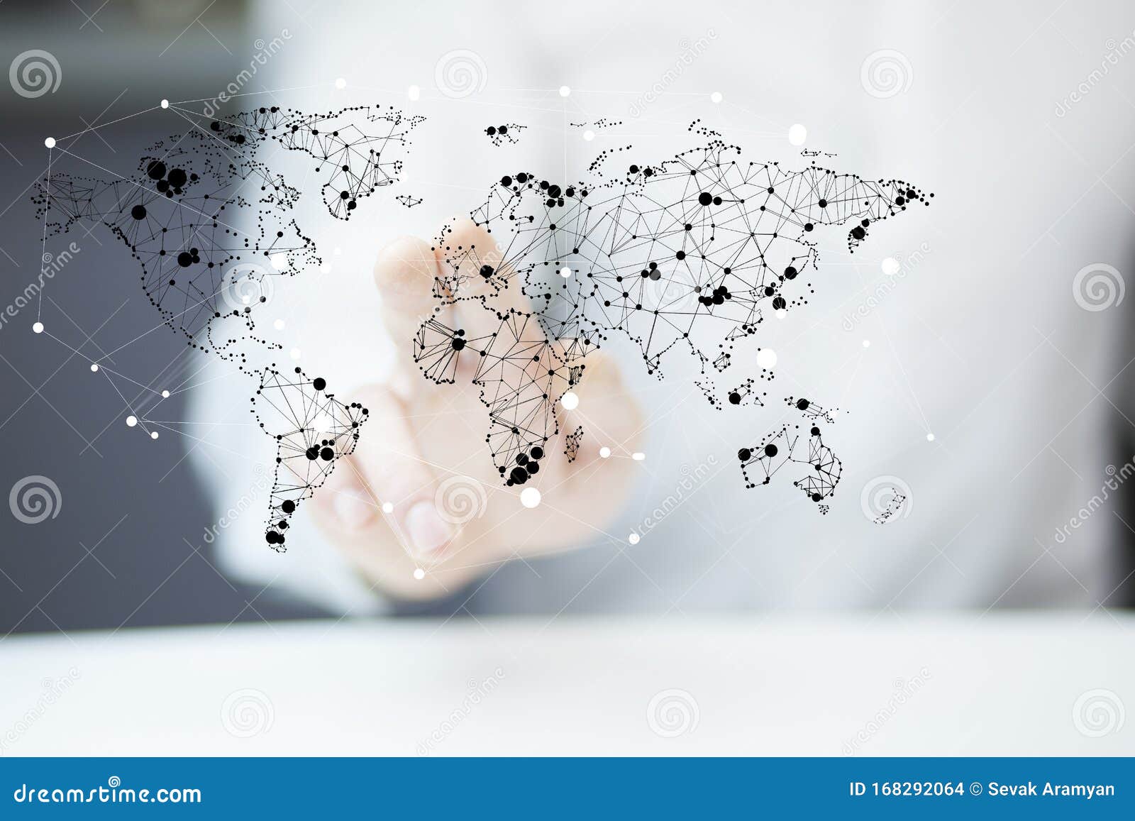 Businessman Touching a World Map Stock Photo - Image of screen, contact ... Businessman Touching a World Map Stock Photo - Image of screen, contact ...