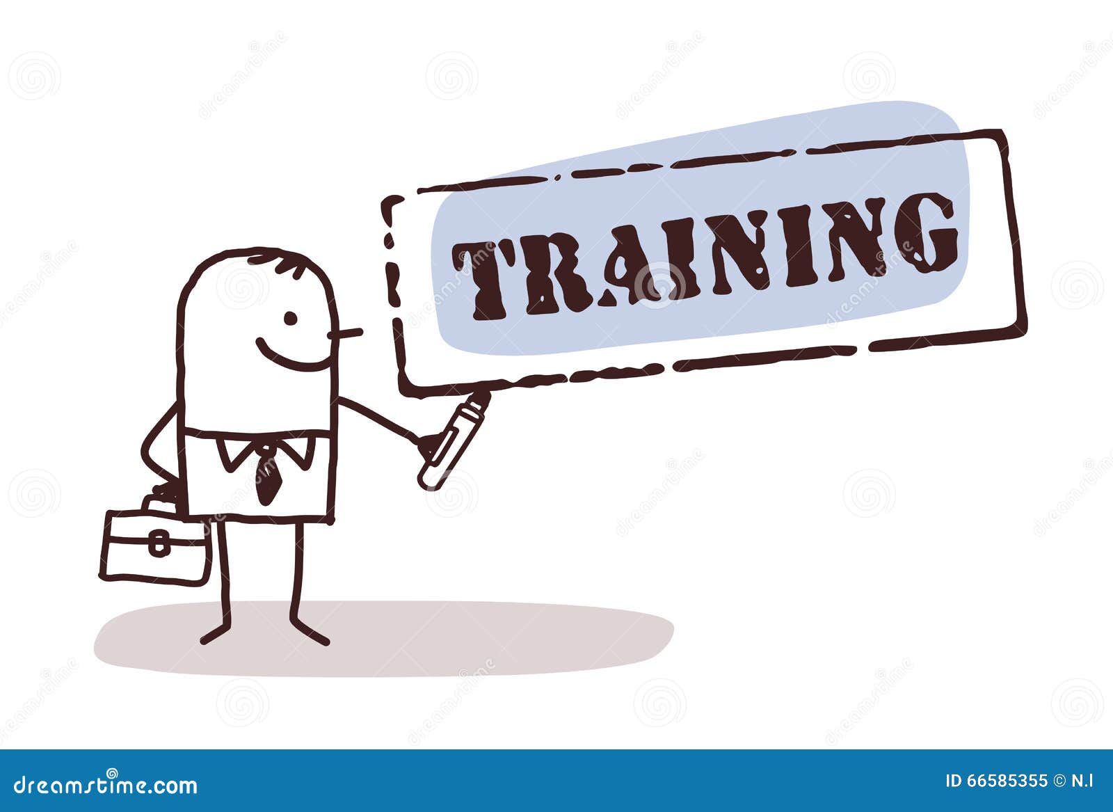 Businessman with Training Sign Stock Vector - Illustration of teacher ...