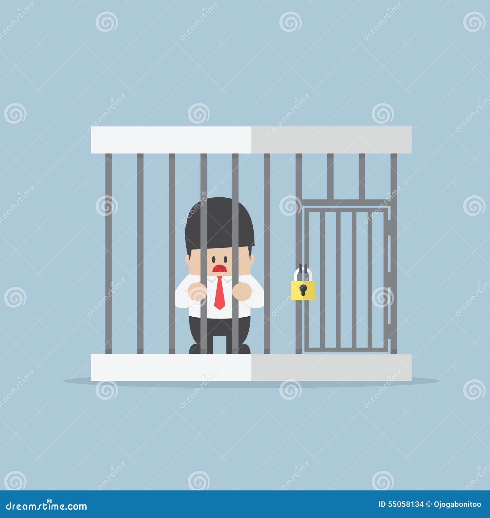 Businessman Trapped in a Cage Stock Vector - Illustration of designs ...