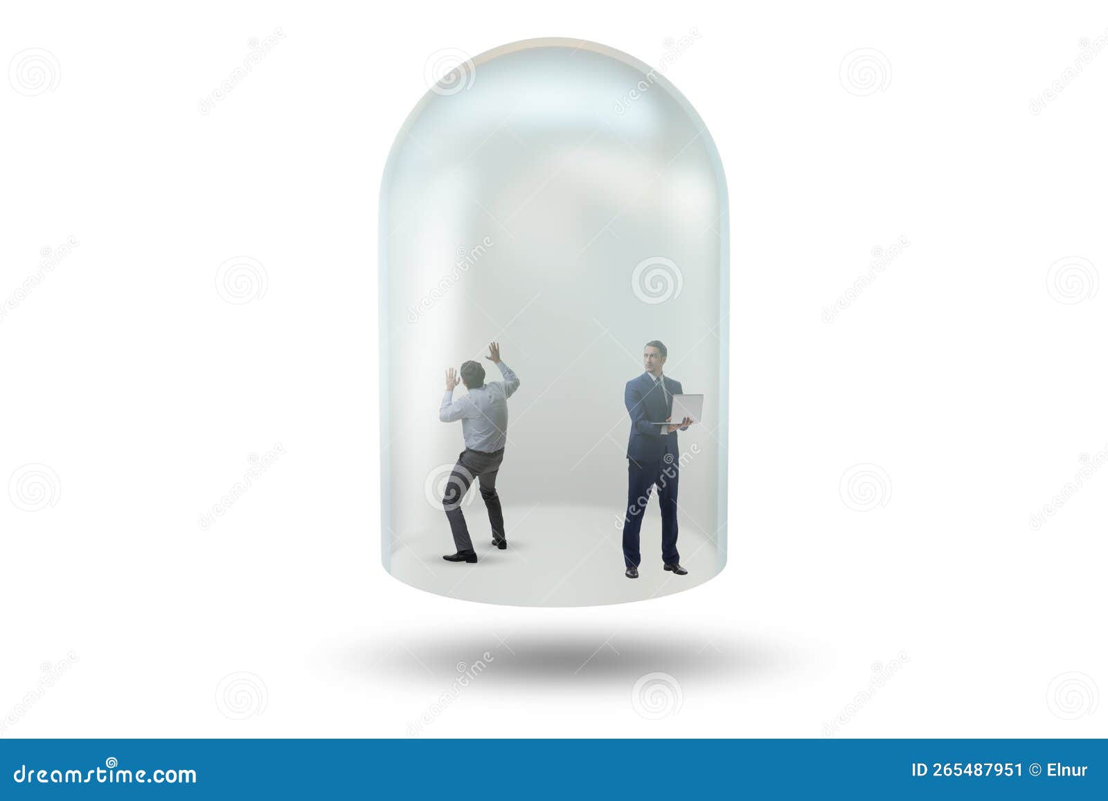 Businessman Trapped in Transparent Glass Stock Image - Image of ...