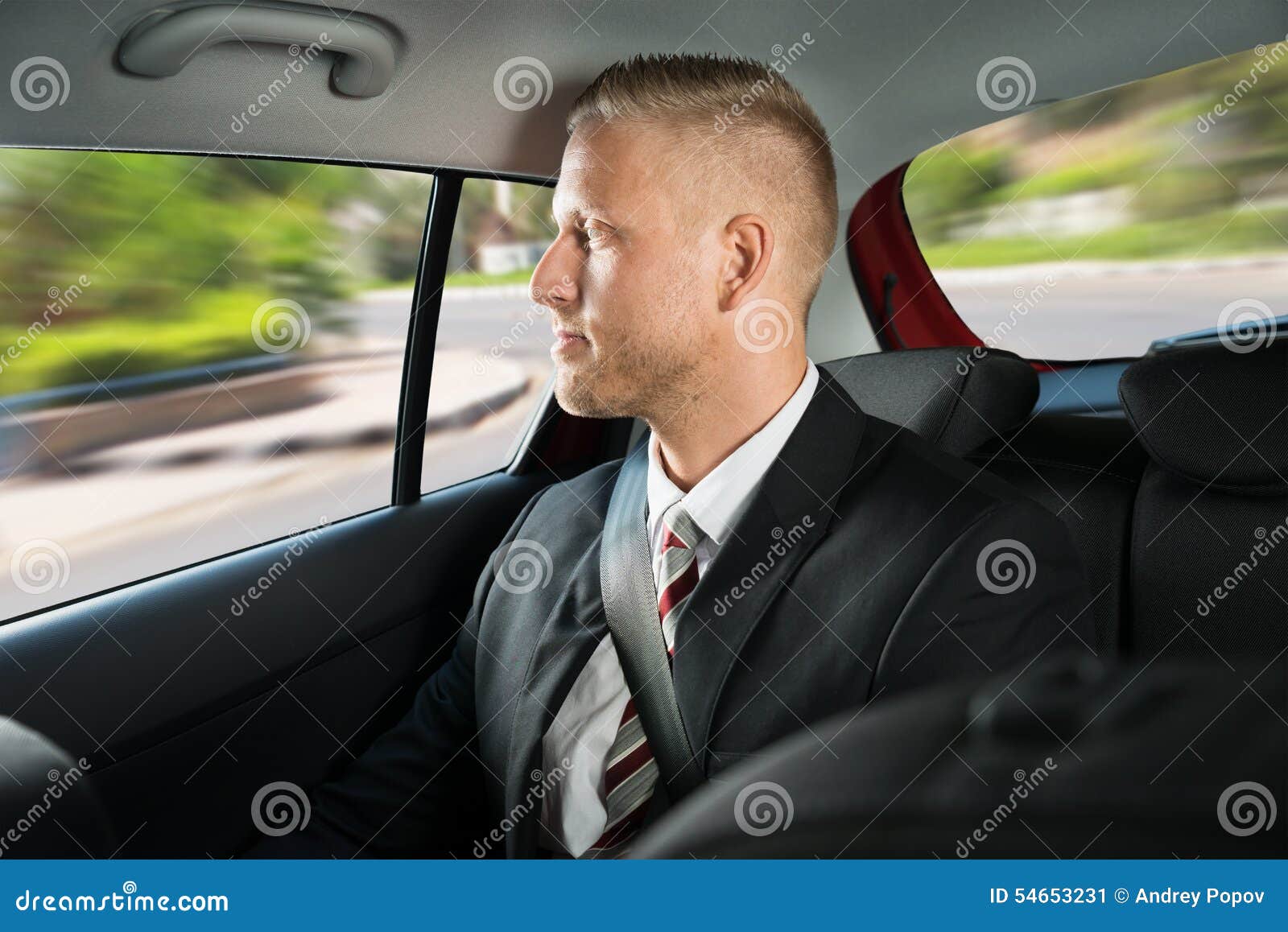 Businessman Travelling in Car Stock Image - Image of lifestyle, journey ...