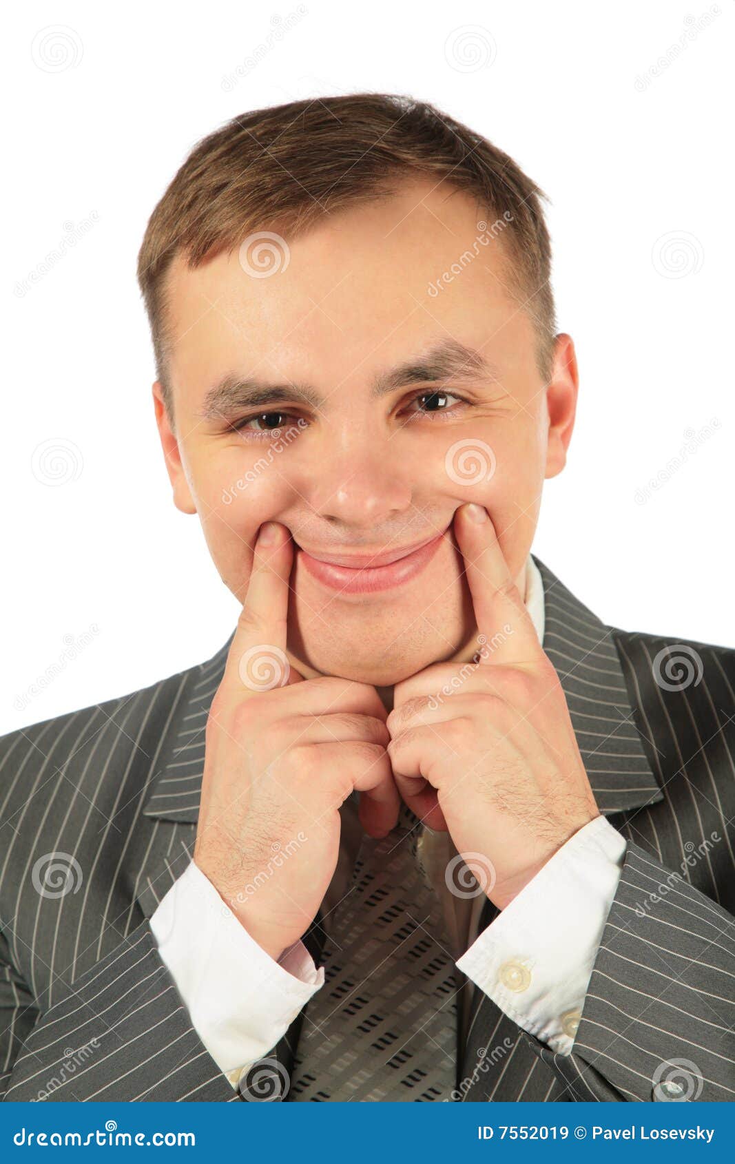 Businessman trying smiling stock image. Image of businessman - 7552019