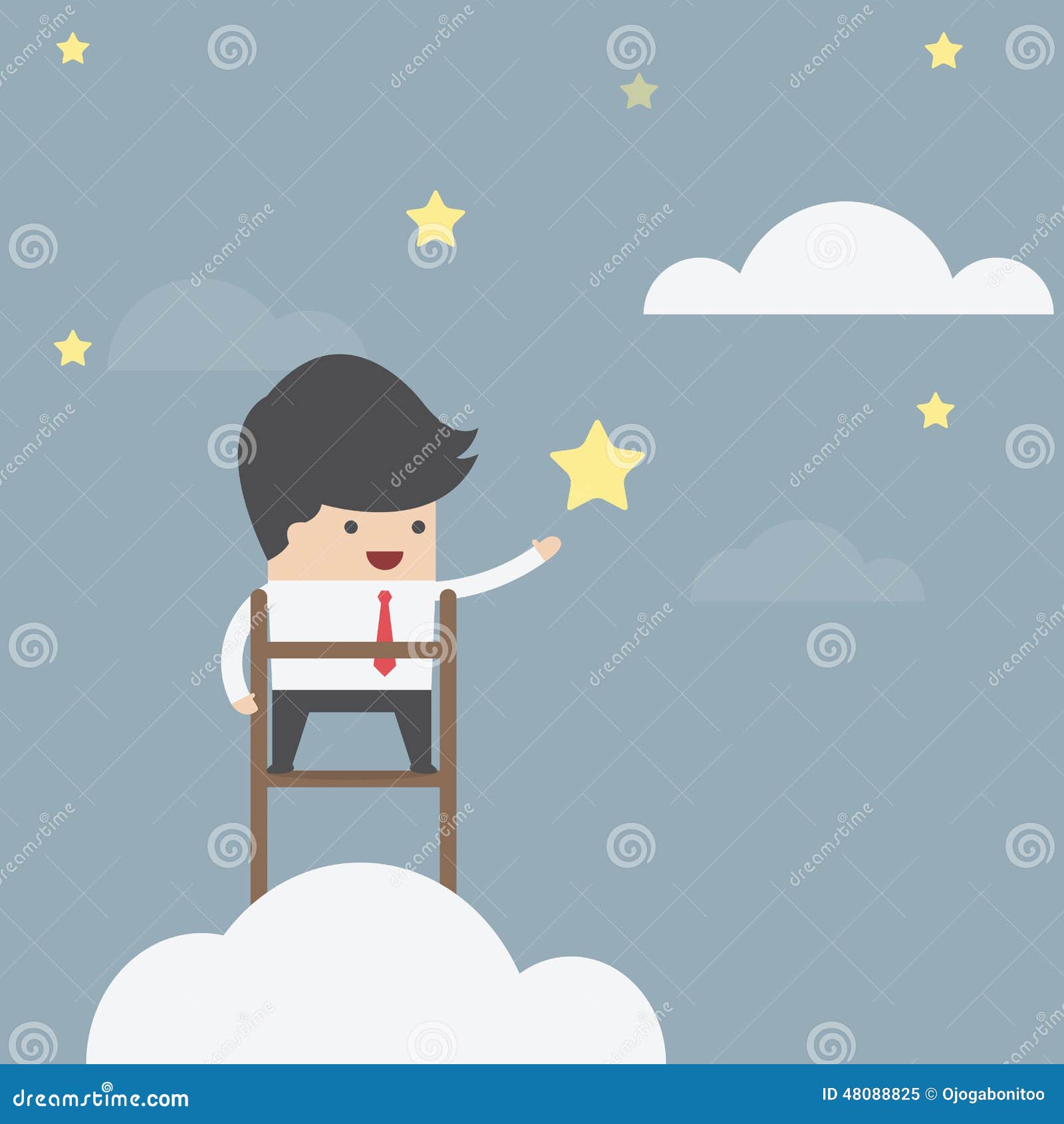 Businessman Trying To Catch the Star Stock Vector - Illustration of ... Businessman Trying To Catch the Star Stock Vector - Illustration of ...