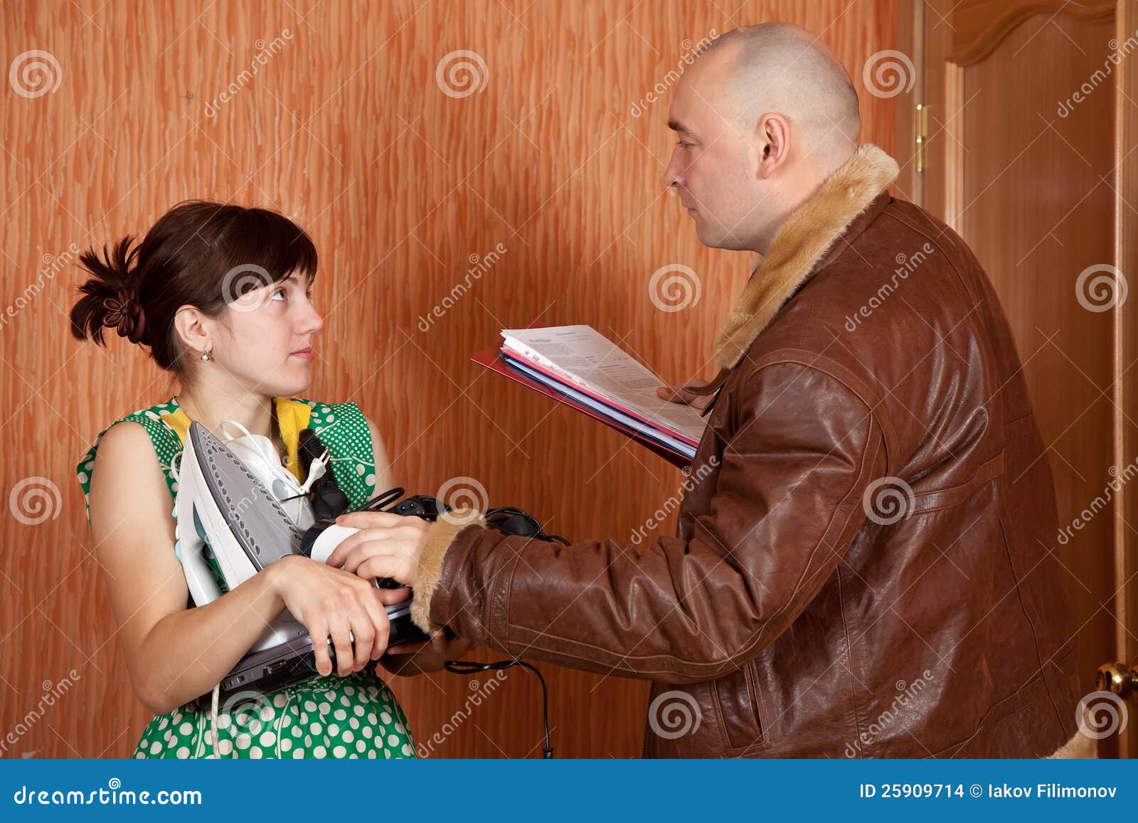 Businessman Trying To Collect Debt Stock Photo - Image of attainder ...