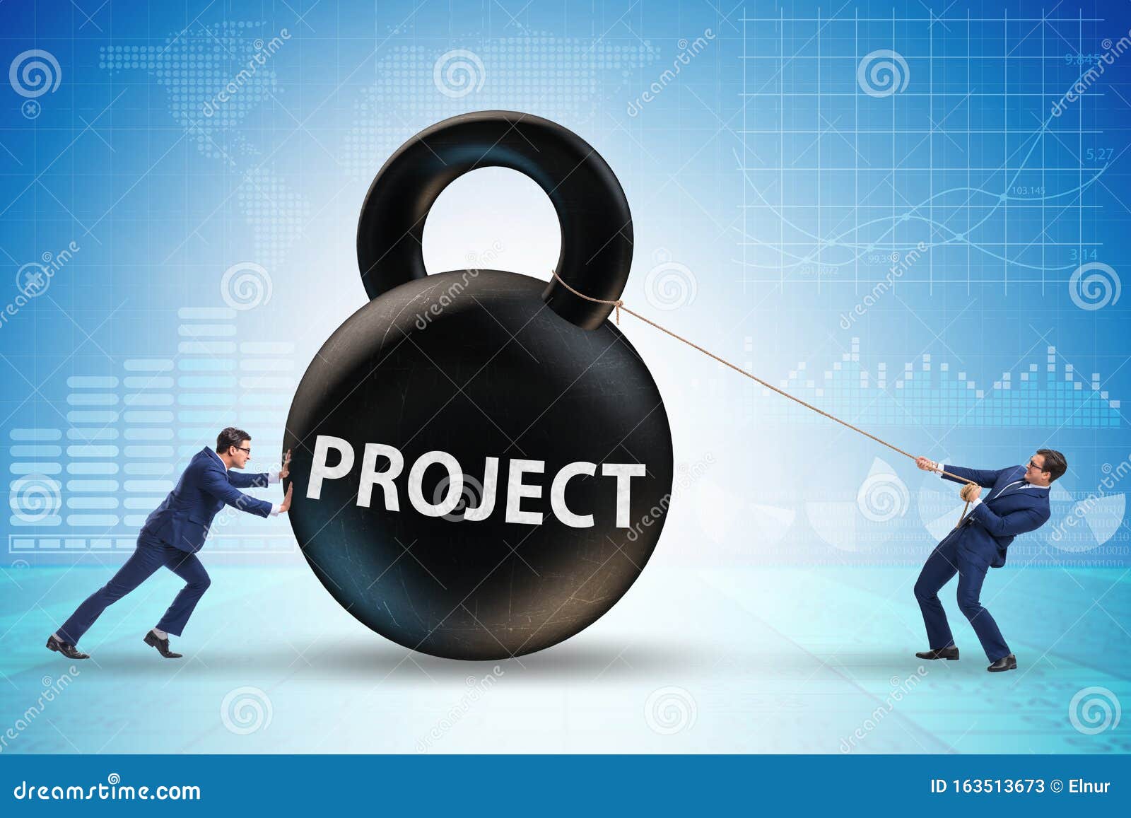 Businessman Trying To Deliver Difficult Project Stock Image - Image of ...