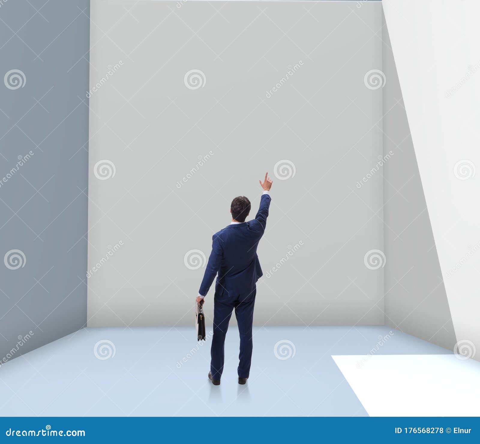 Businessman Trying To Escape from Difficult Situation Stock Photo ...