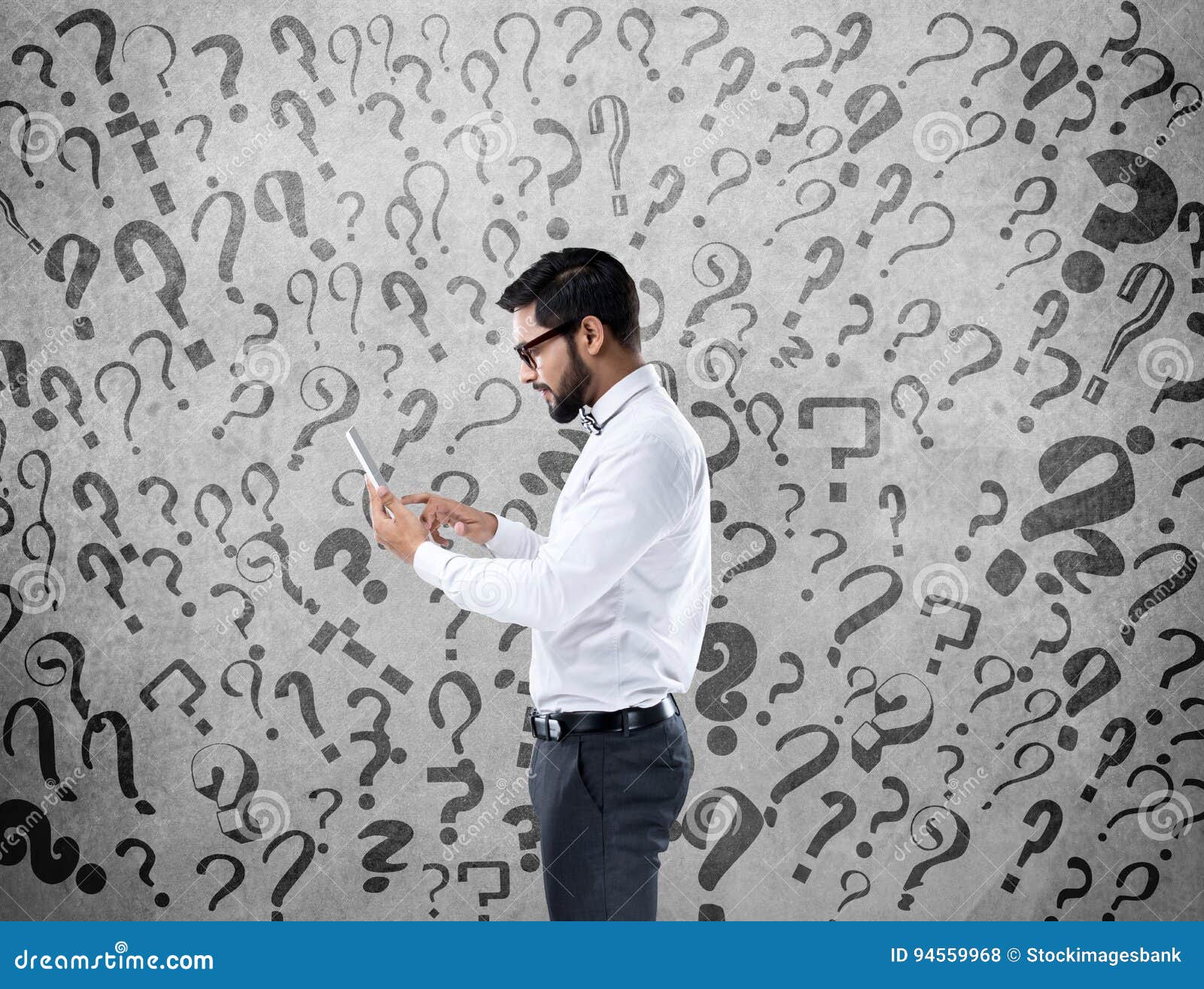 Businessman Trying To Solve the Problems Stock Photo - Image of ...
