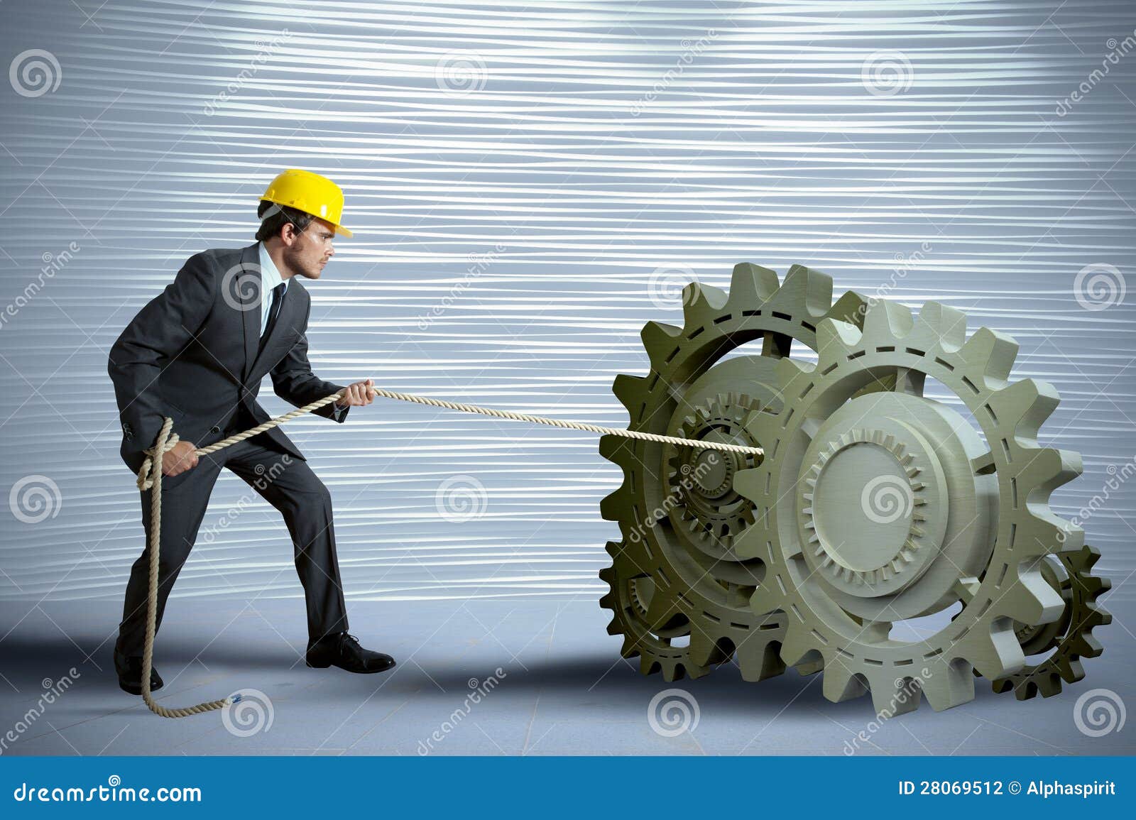 3 Businessman Turning Gear System Photos - Free & Royalty-Free Stock ...