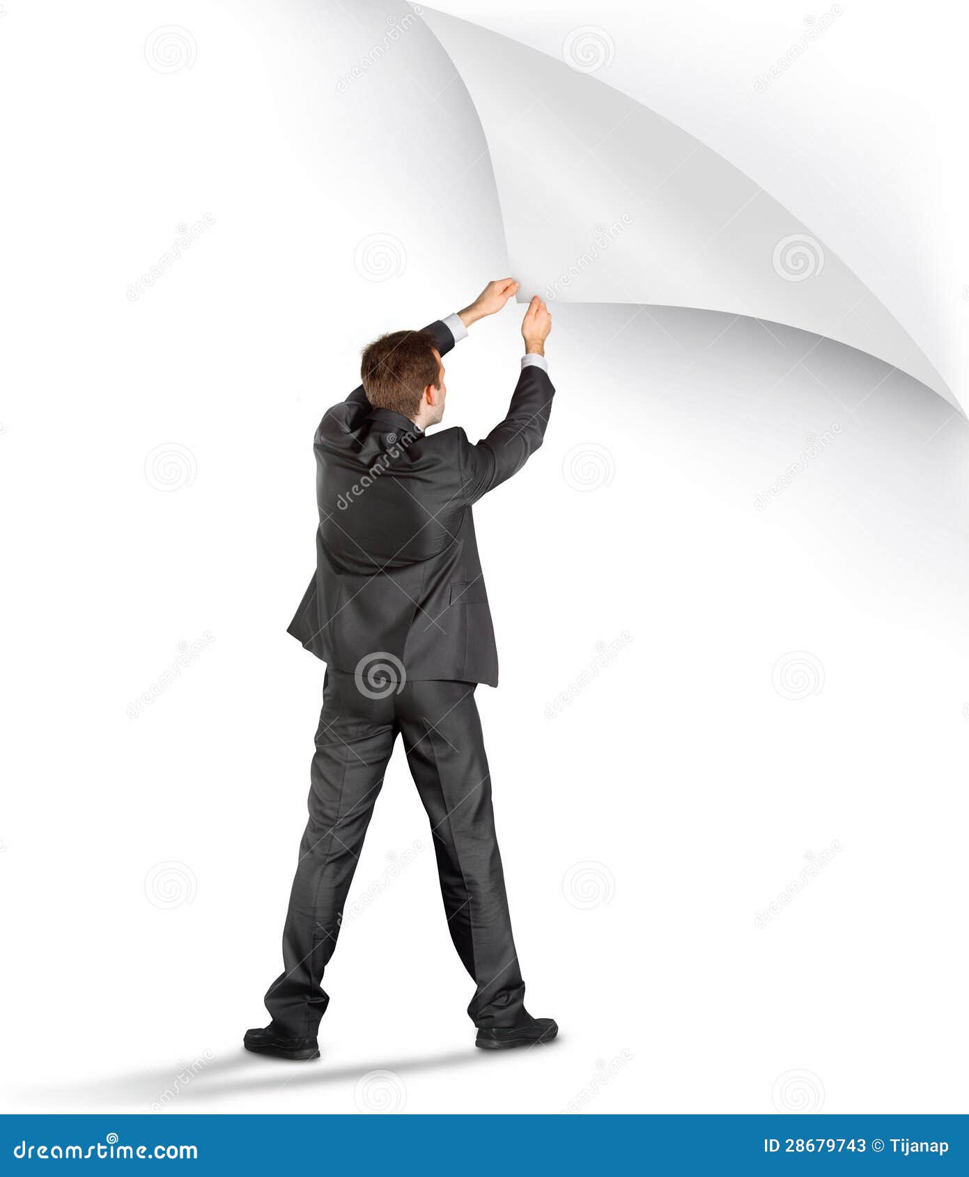Businessman Turning the Page Stock Image - Image of suit, start: 28679743