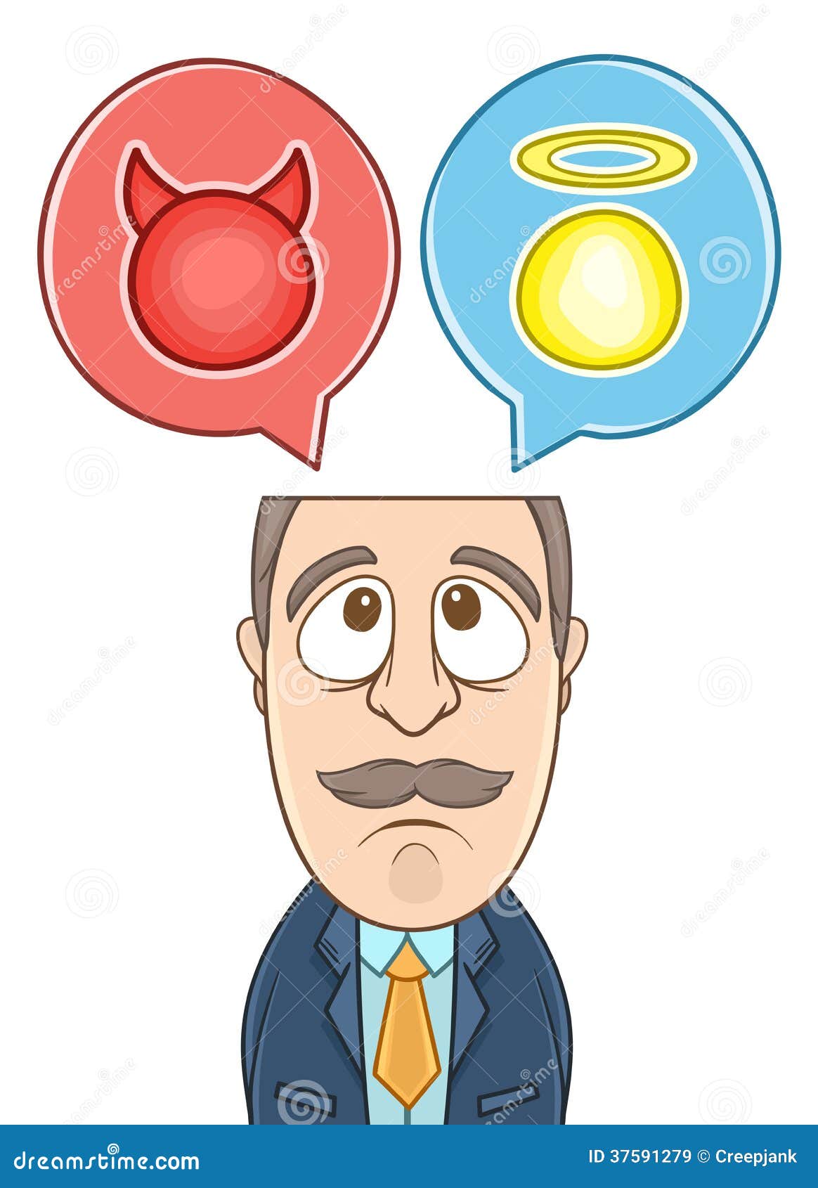 Businessman - in Two Different Choices Stock Illustration ... Businessman - in Two Different Choices Stock Illustration ...