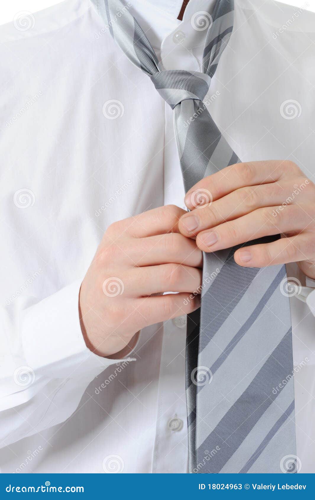 Businessman Tying His Tie Knot Royalty-Free Stock Image | CartoonDealer ...