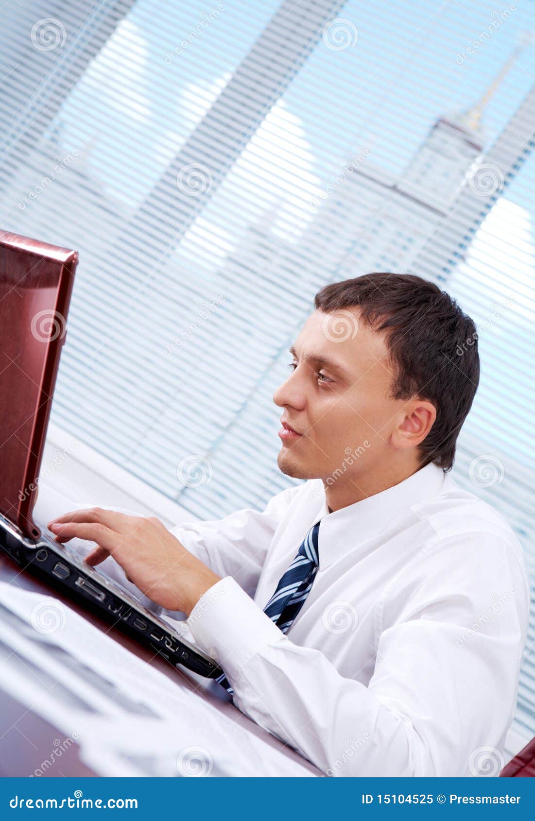 Businessman typing stock image. Image of laptop, executive - 15104525