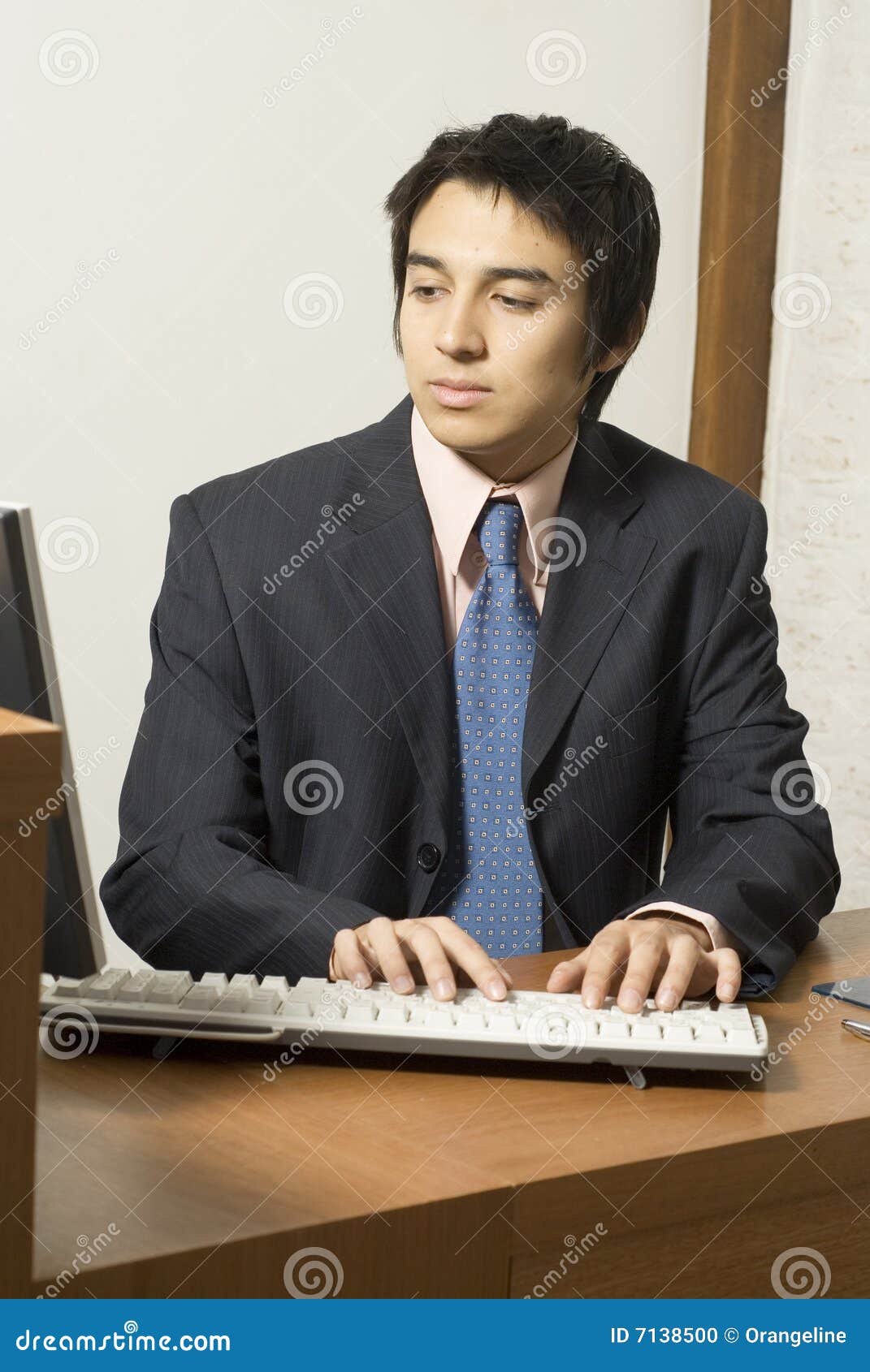 Businessman Typing stock photo. Image of office, computer - 7138500