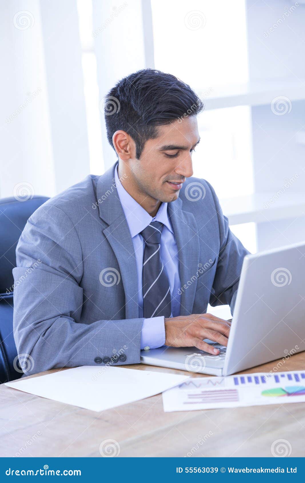 Businessman Typing on His Laptop Stock Image - Image of typing, elegant ...