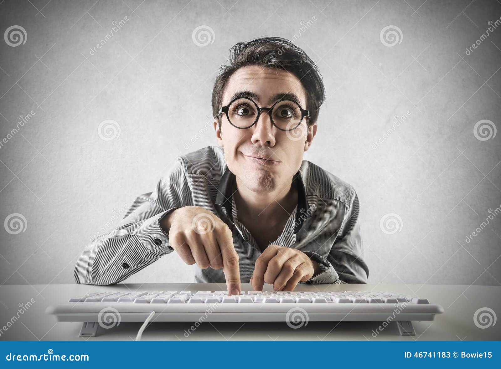 Businessman Typing on the Keyboard Stock Image - Image of wall, career ...
