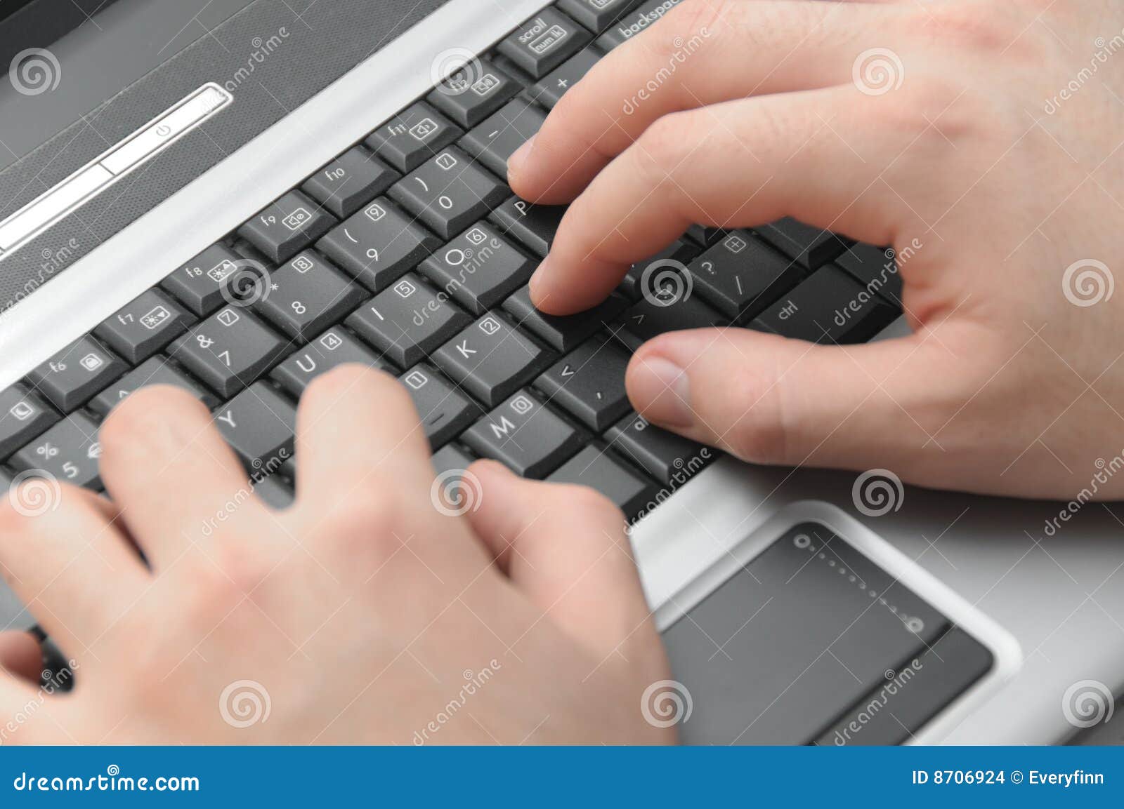 Businessman Typing on Notebook Stock Photo - Image of keyboard ...