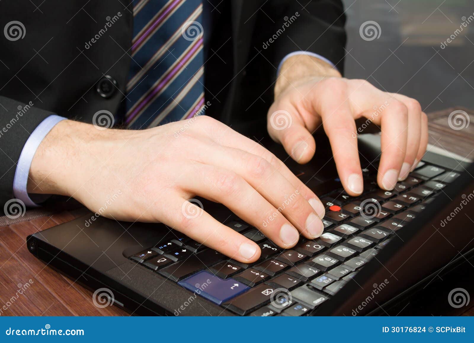 Business-man Working on Personal Computer Stock Photo - Image of ...