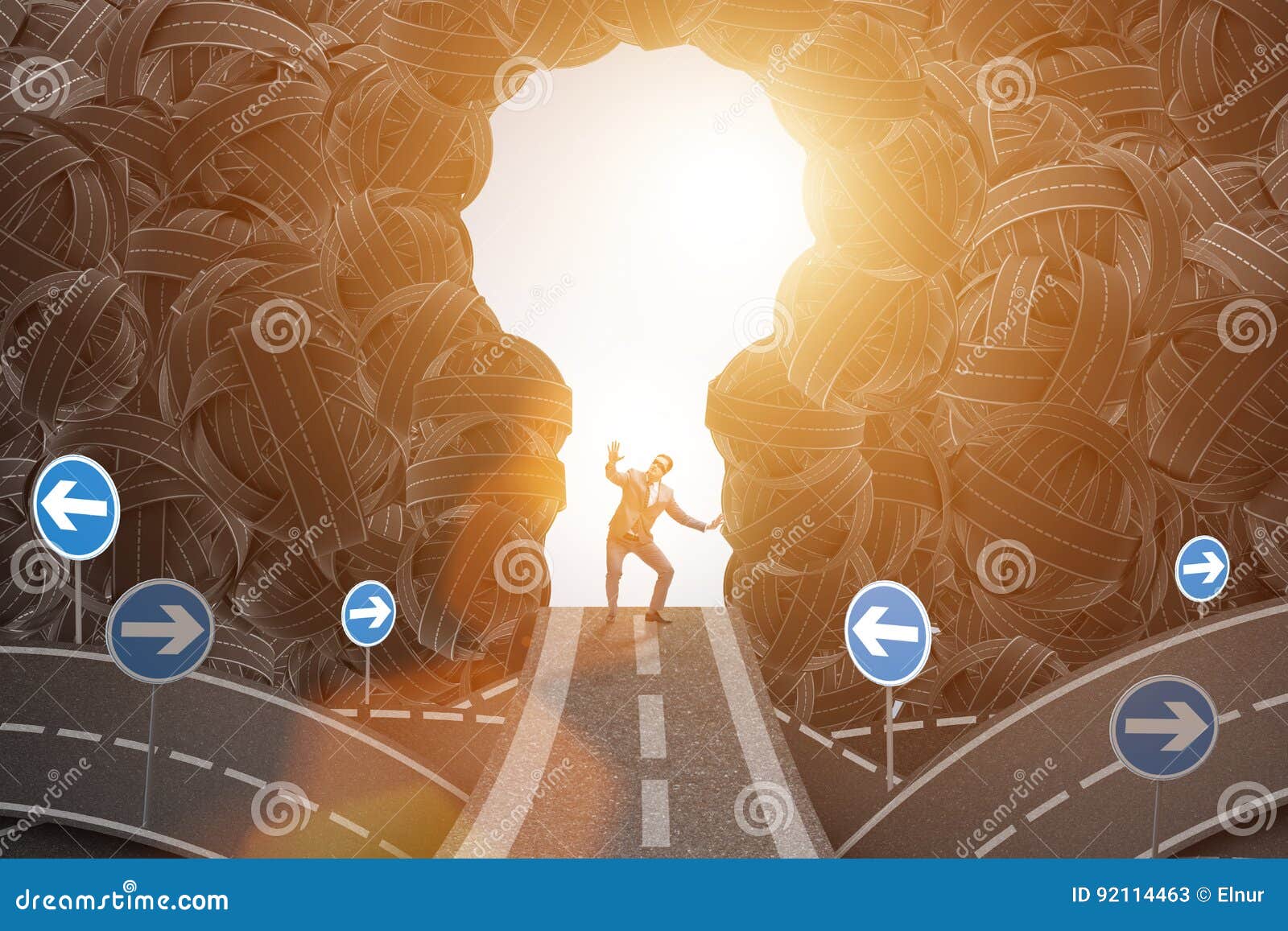 The Businessman in Uncertainty Business Concept Stock Image - Image of ...