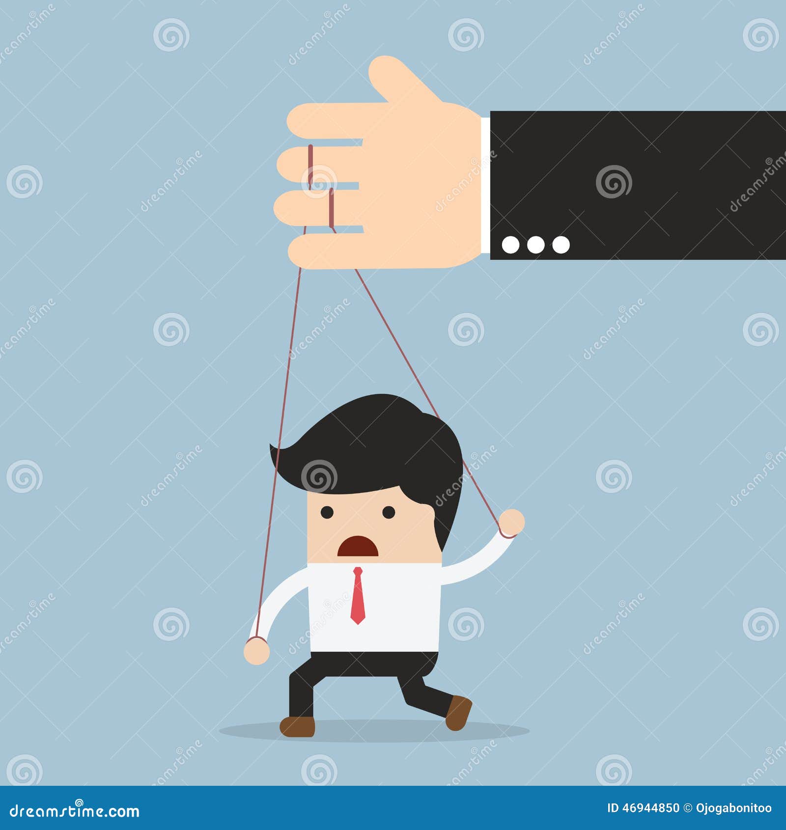 Businessman under control stock vector. Illustration of leader - 46944850
