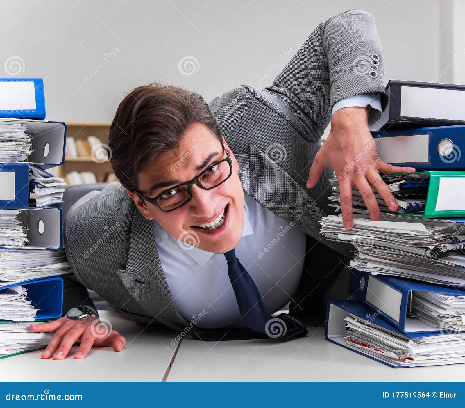 Businessman Under Stress Due To Excessive Work Stock Photo - Image of ...