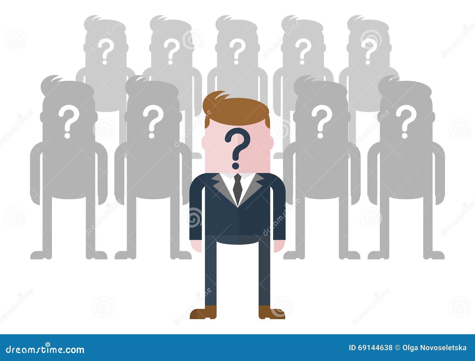 Businessman Unknown in Crowd Stock Vector - Illustration of corporate ...
