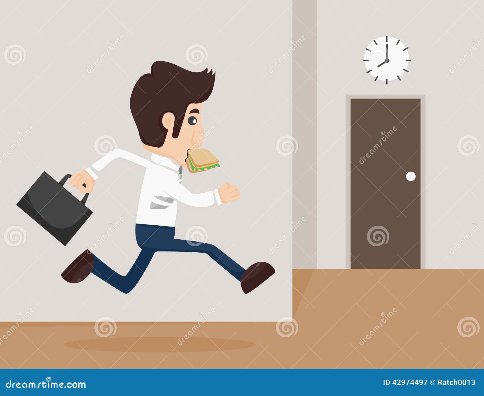 Businessman urgent stock vector. Illustration of clockwise - 42974497