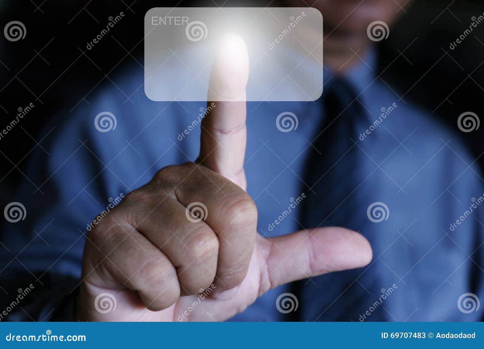 Finger Click On Search Toolbar Browser Isolated White Backgr Royalty ...