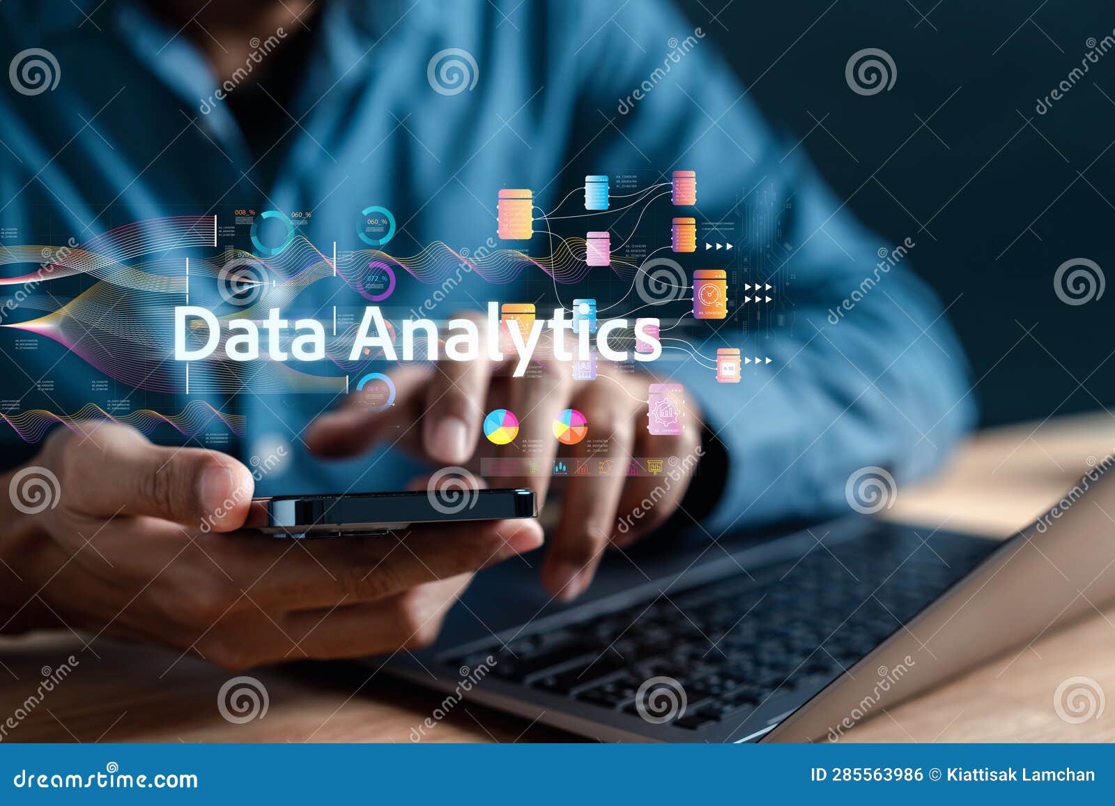 Businessman Using Ai Technology for Data Analytics, Artificial ...