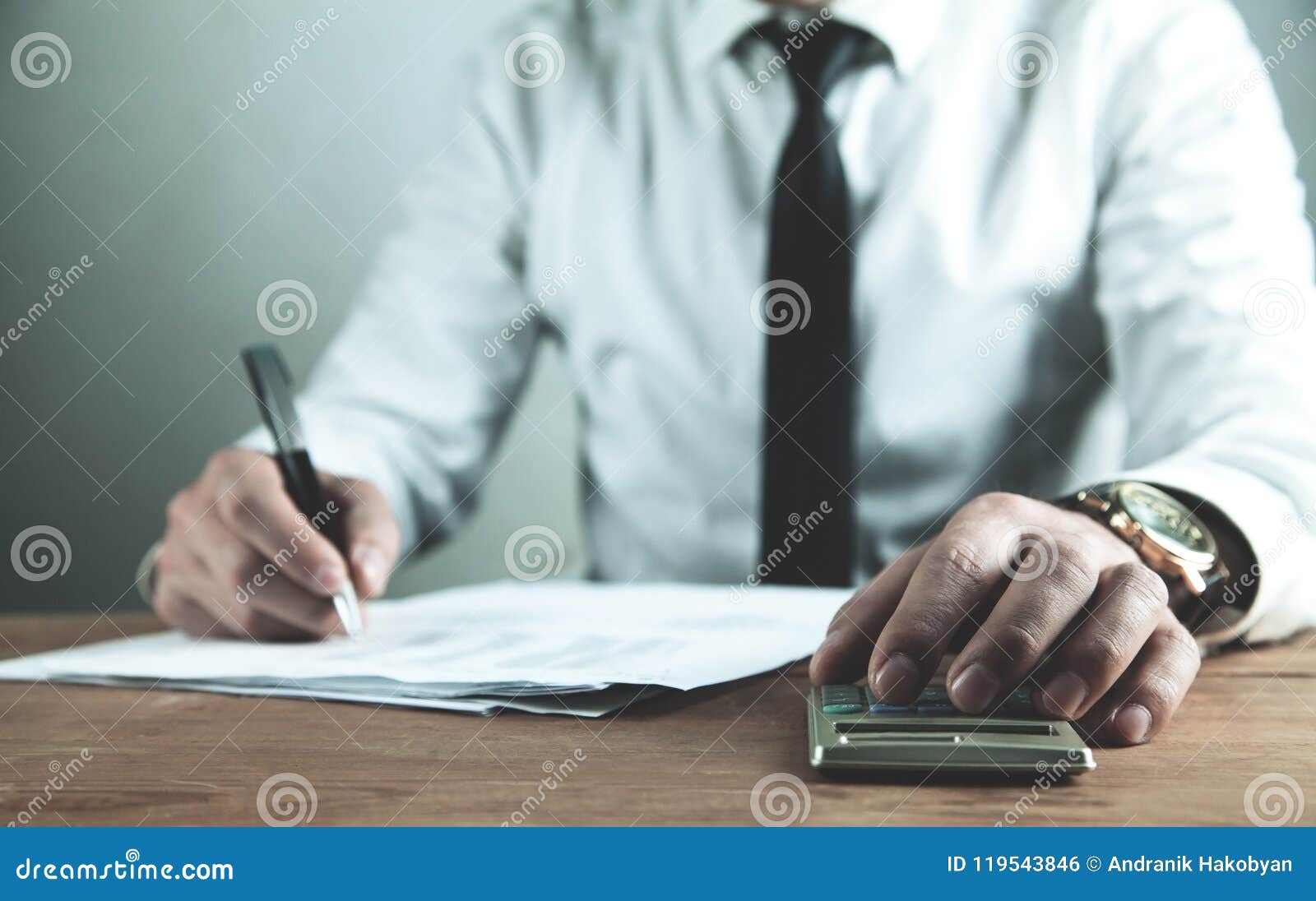 Businessman Using Calculator. Financial Business Calculation Stock ...