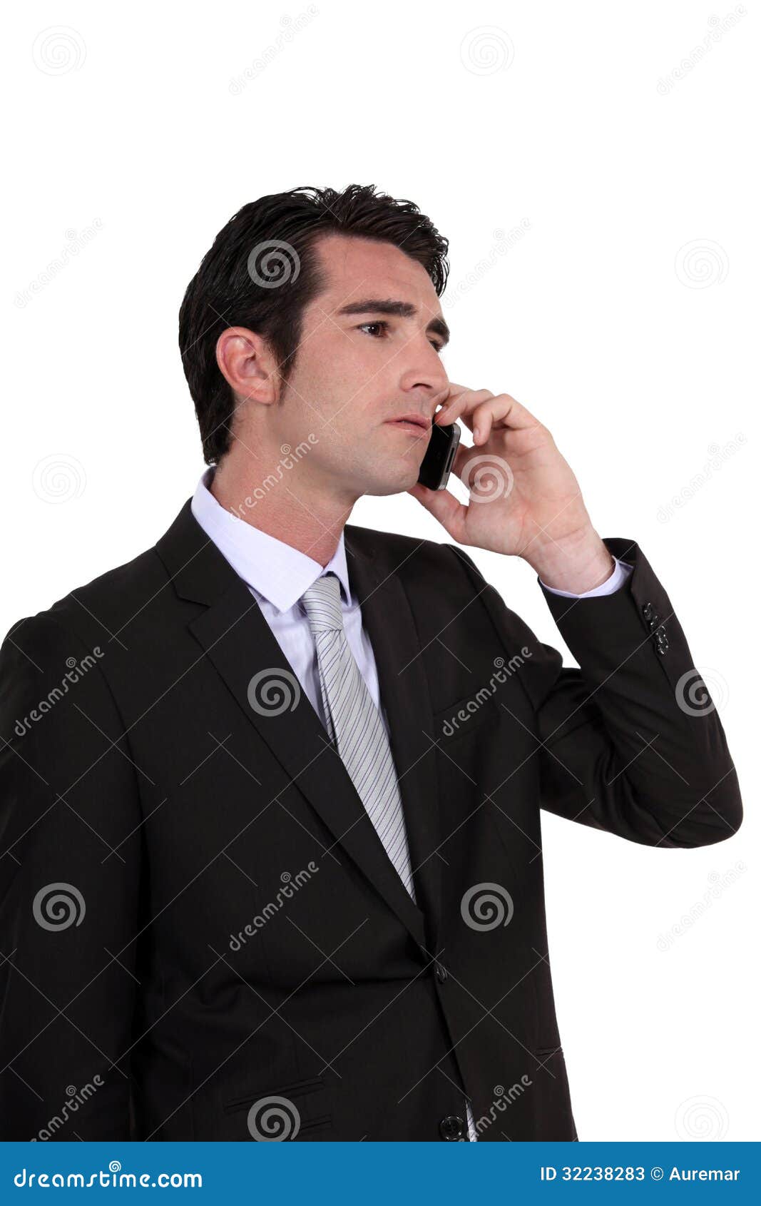 Businessman Using a Cellphone Stock Image - Image of people, adult ...
