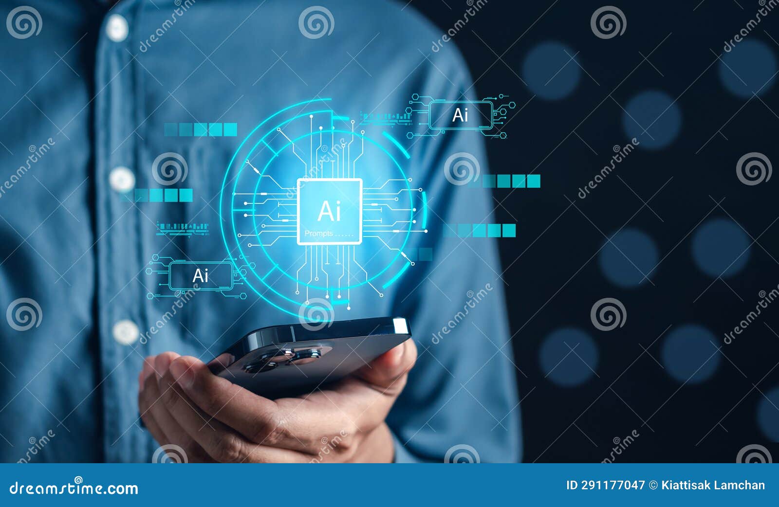 Businessman Using Chat Ai in Computer Smart Intelligence Ai. Stock ...