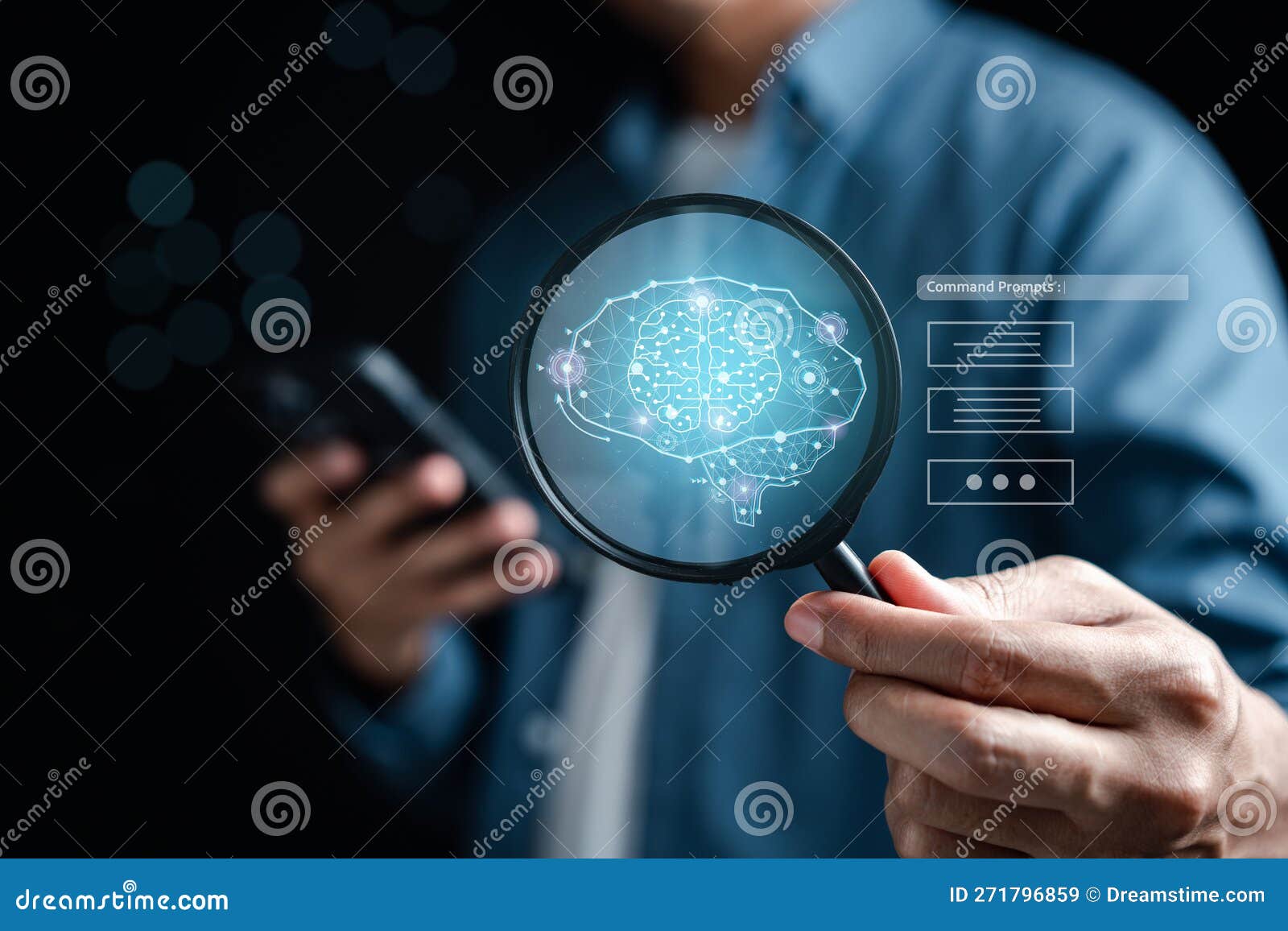 Businessman Using Chat Bot Intelligence Ai. Chat with AI Artificial ...