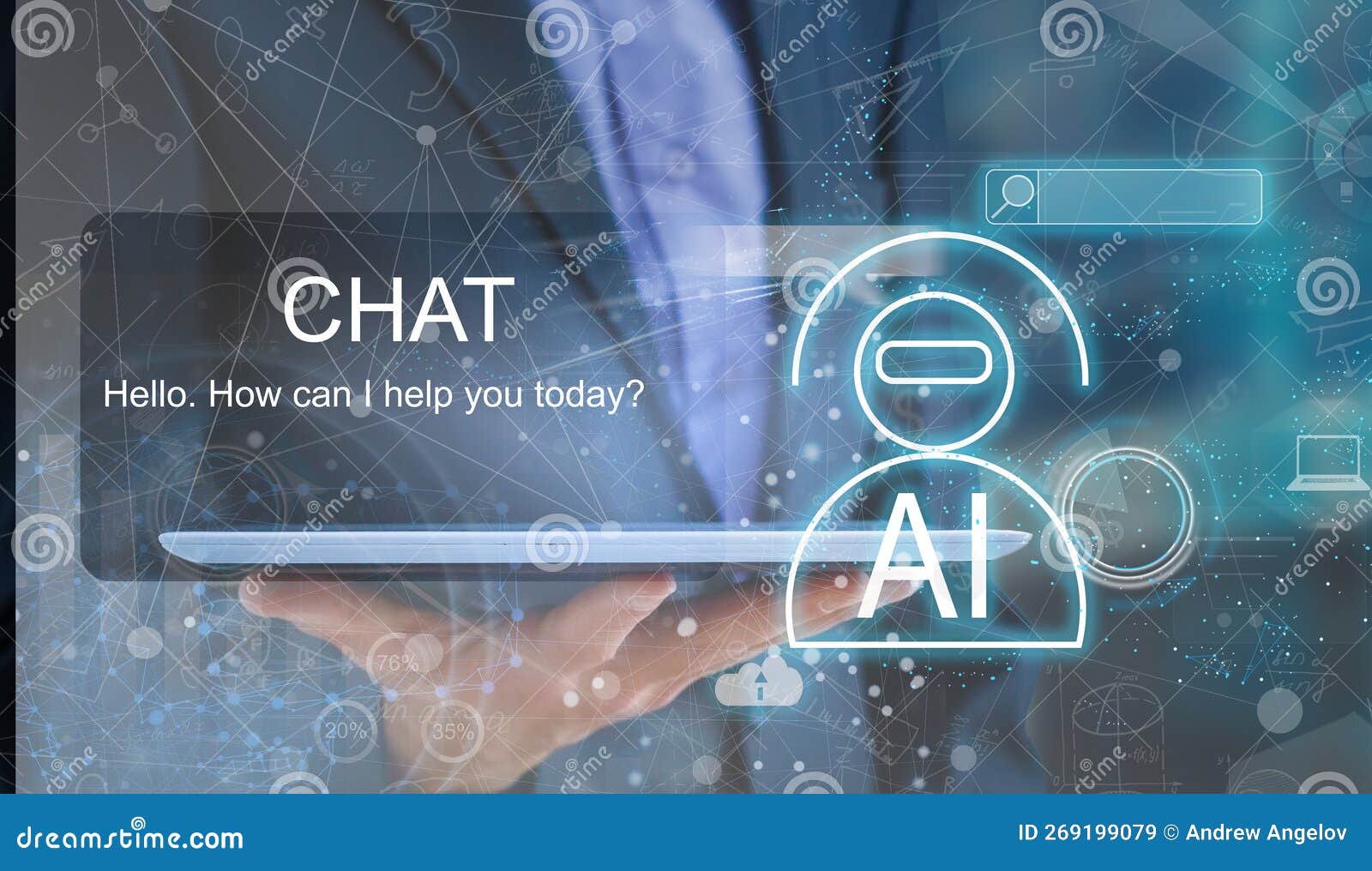 Businessman Using Chatbot in Smartphone Intelligence Ai. Chat with AI ...