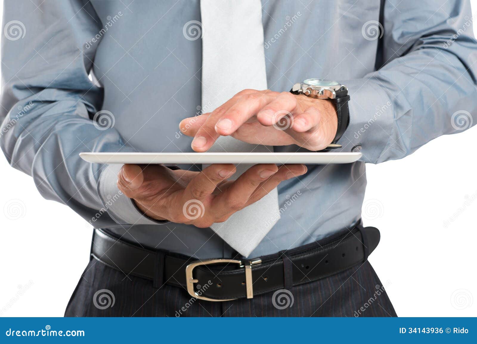 Businessman Using Digital Tablet Stock Photo - Image of standing ...