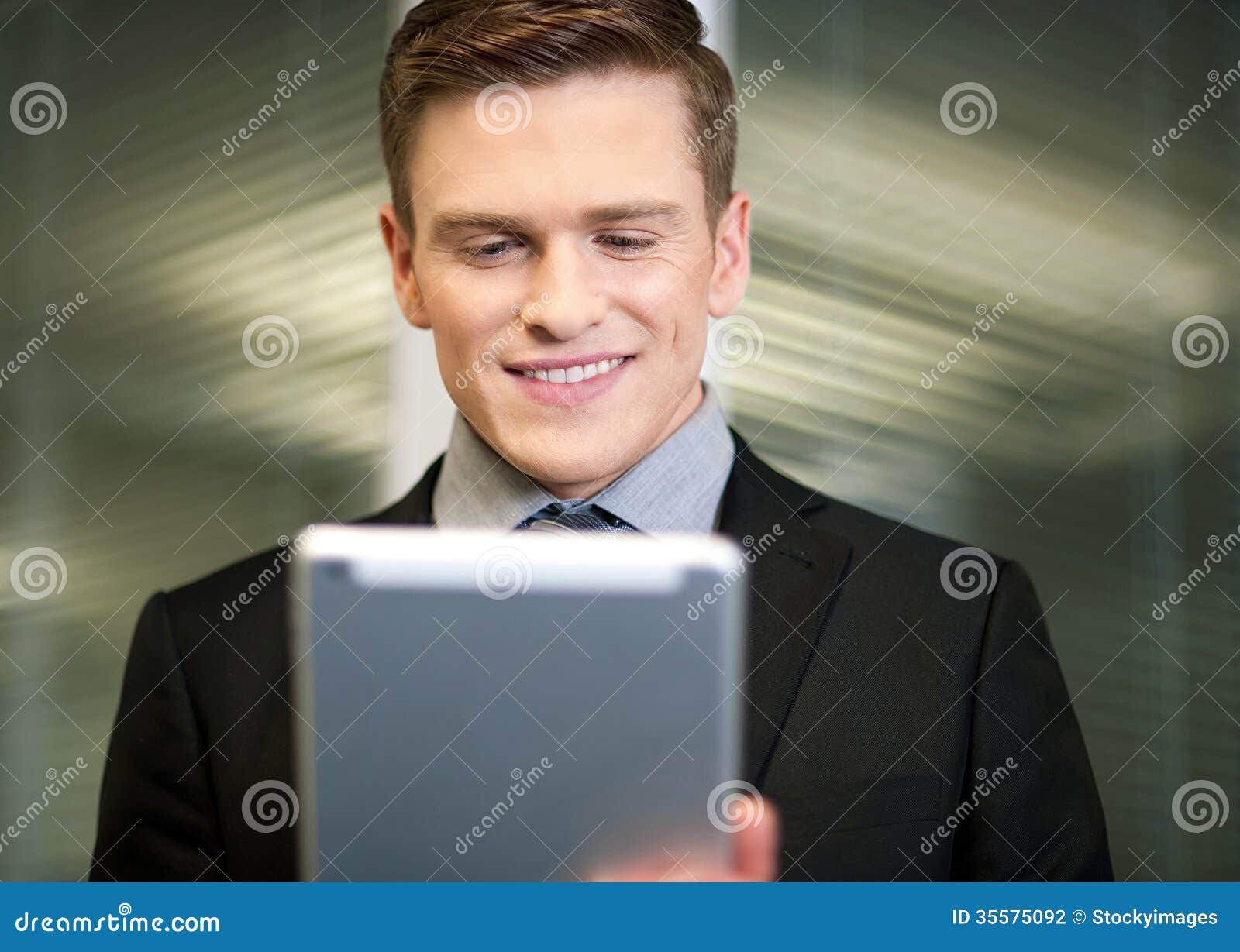 Businessman Using Digital Tablet Stock Photo - Image of manager, hitech ...