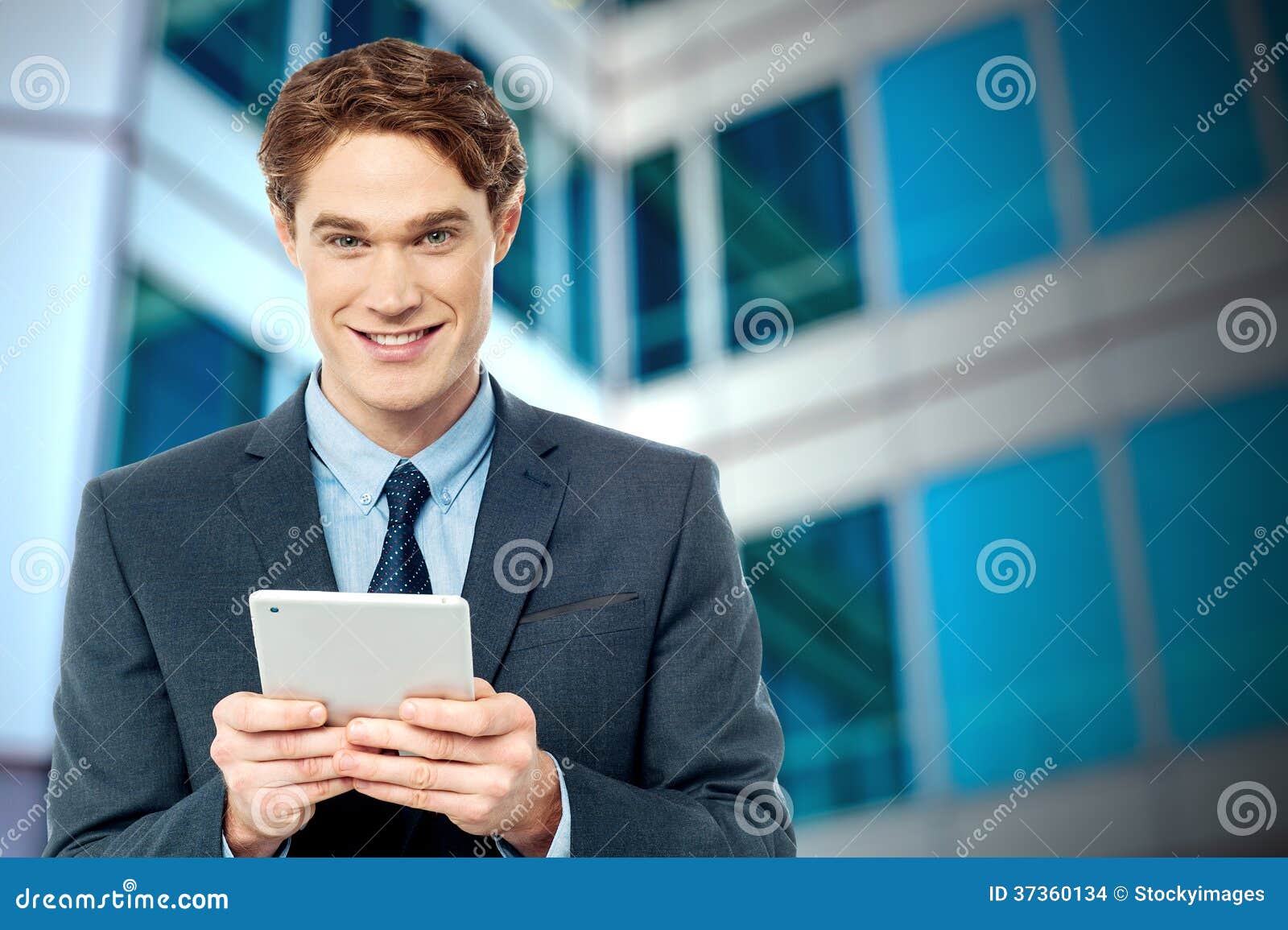 Businessman Using Digital Tablet Stock Photo - Image of background ...