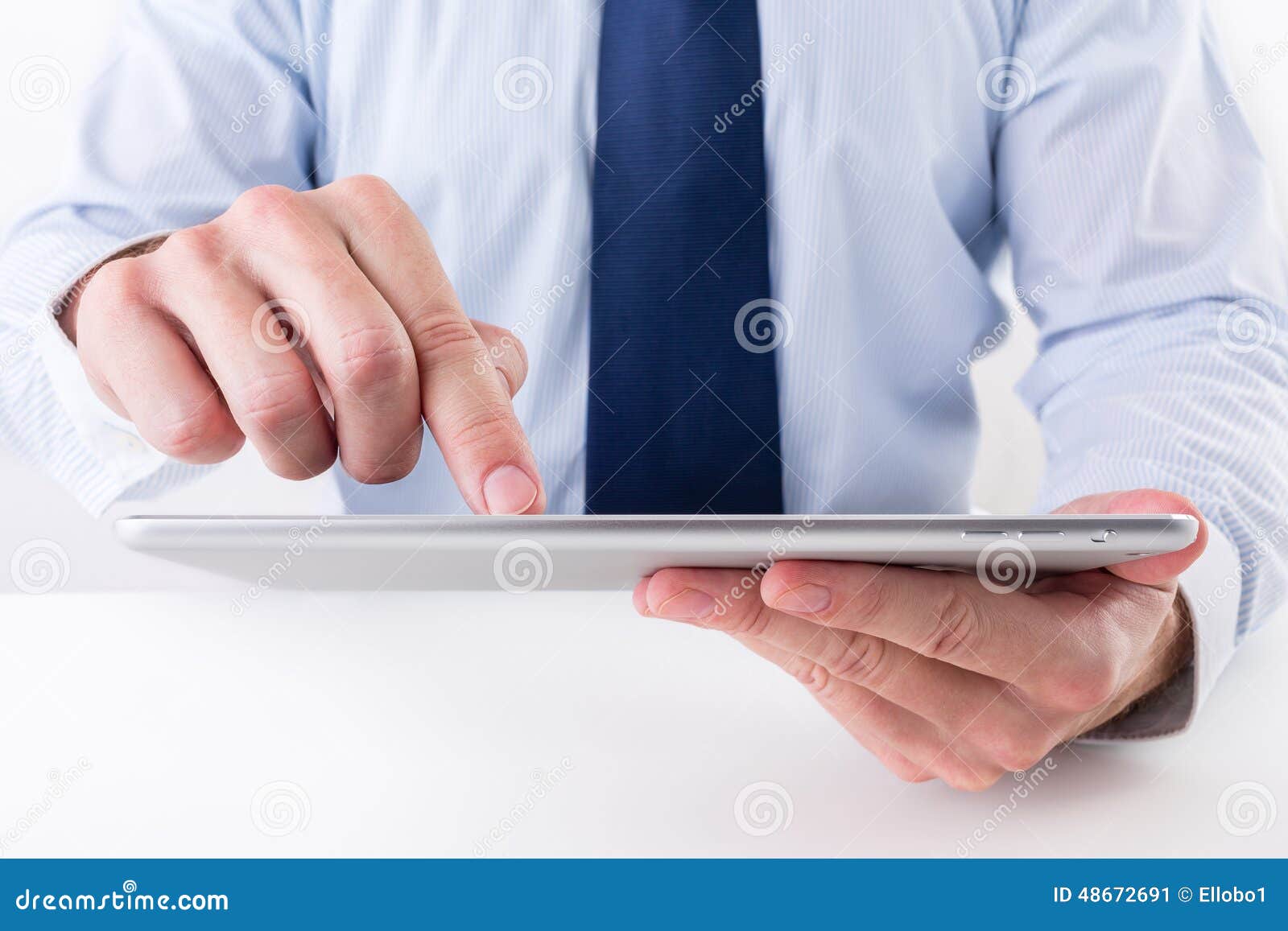 Businessman Using a Digital Tablet. Stock Image - Image of pointing ...