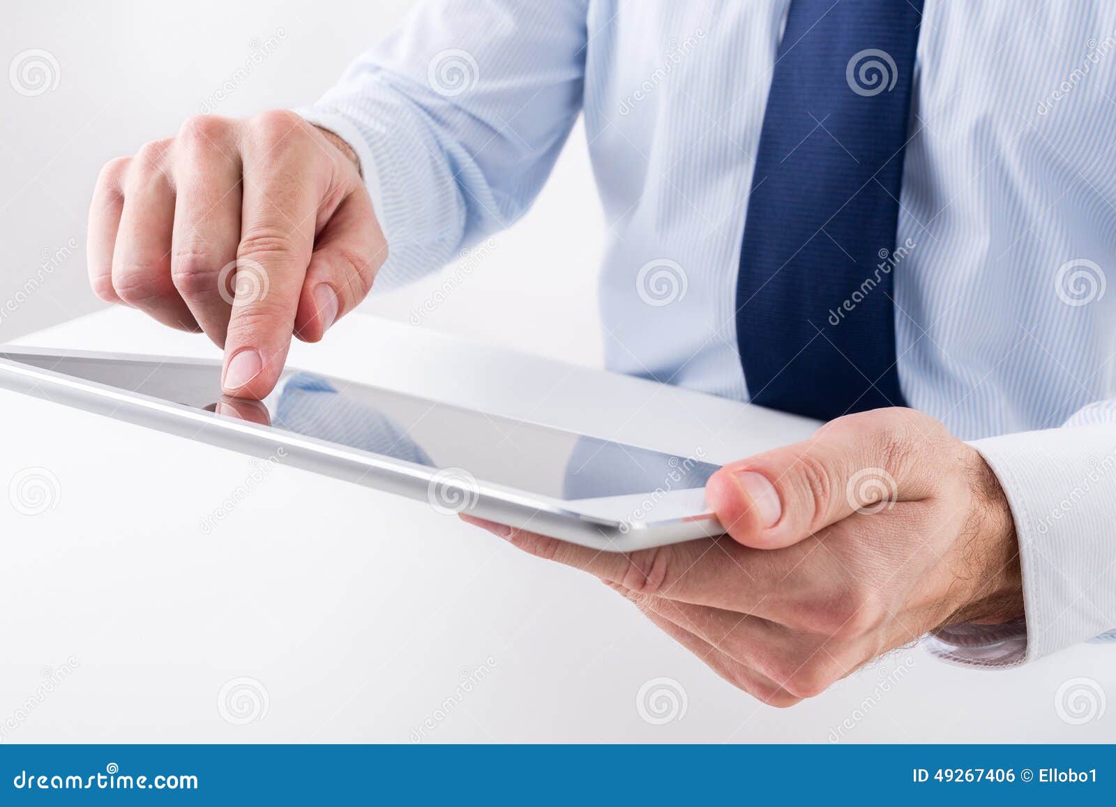 Businessman Using a Digital Tablet. Stock Photo - Image of document ...