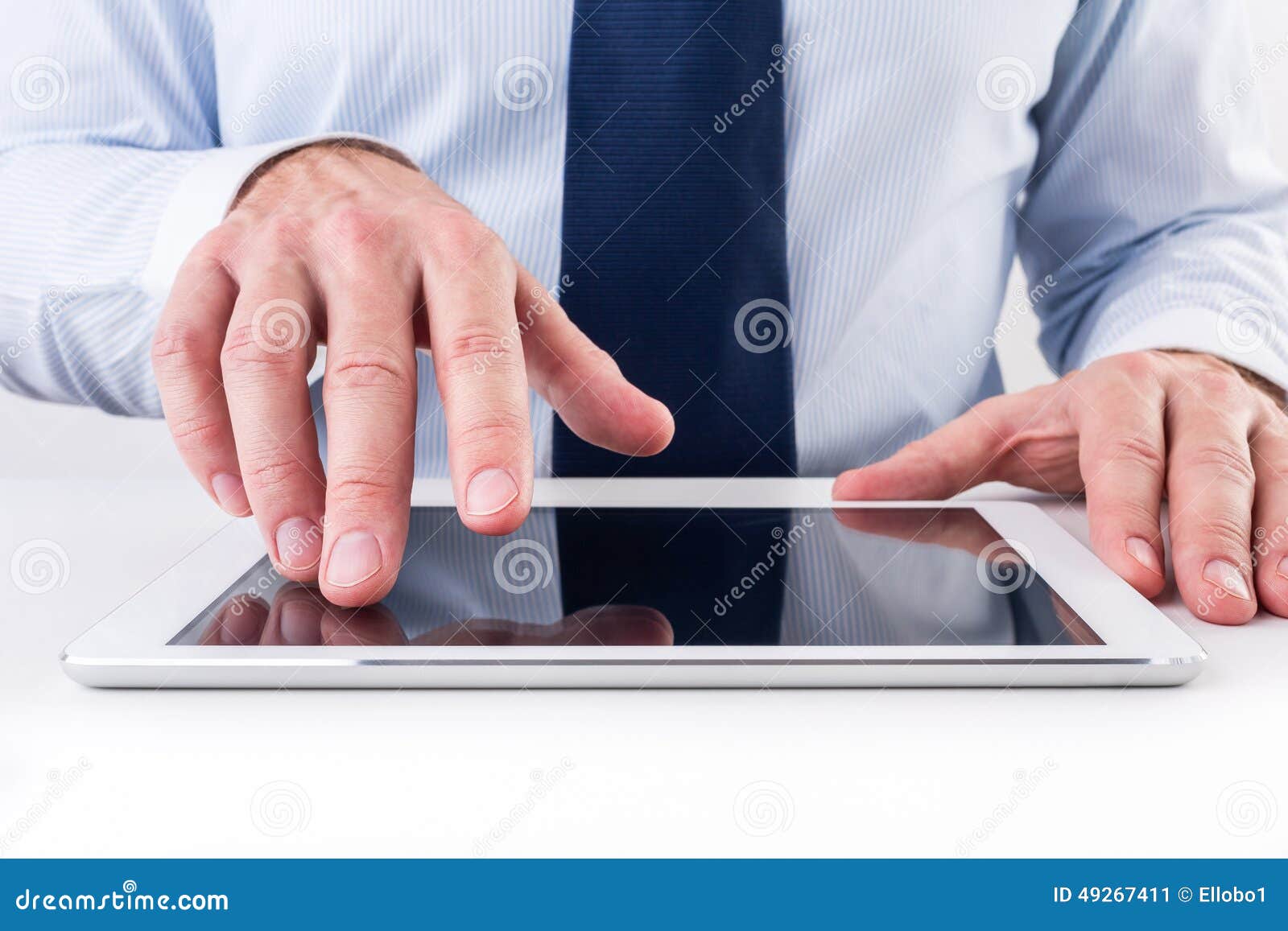 Businessman Using a Digital Tablet. Stock Image - Image of internet ...