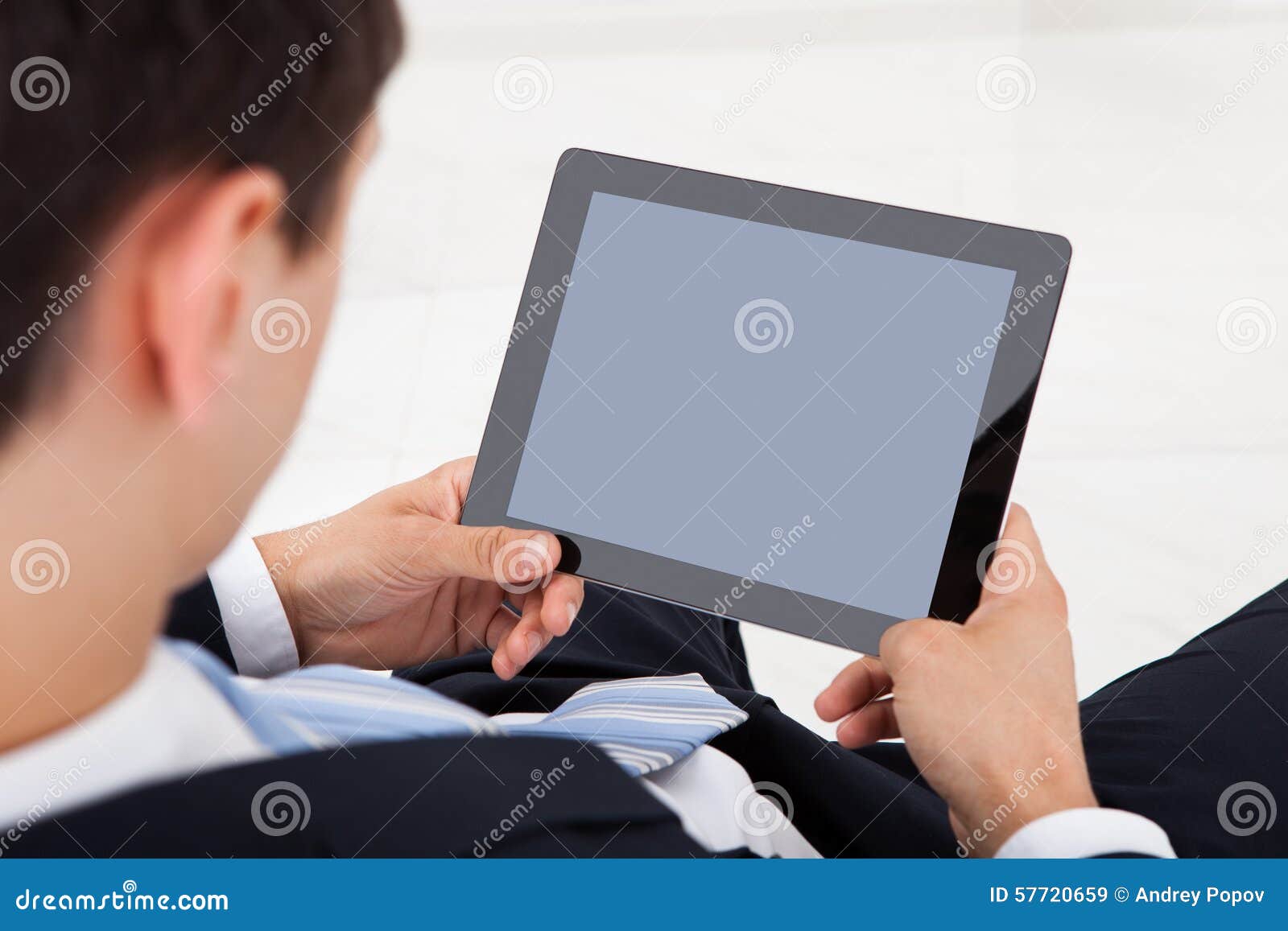 Businessman Using Digital Tablet in Office Stock Image - Image of ...