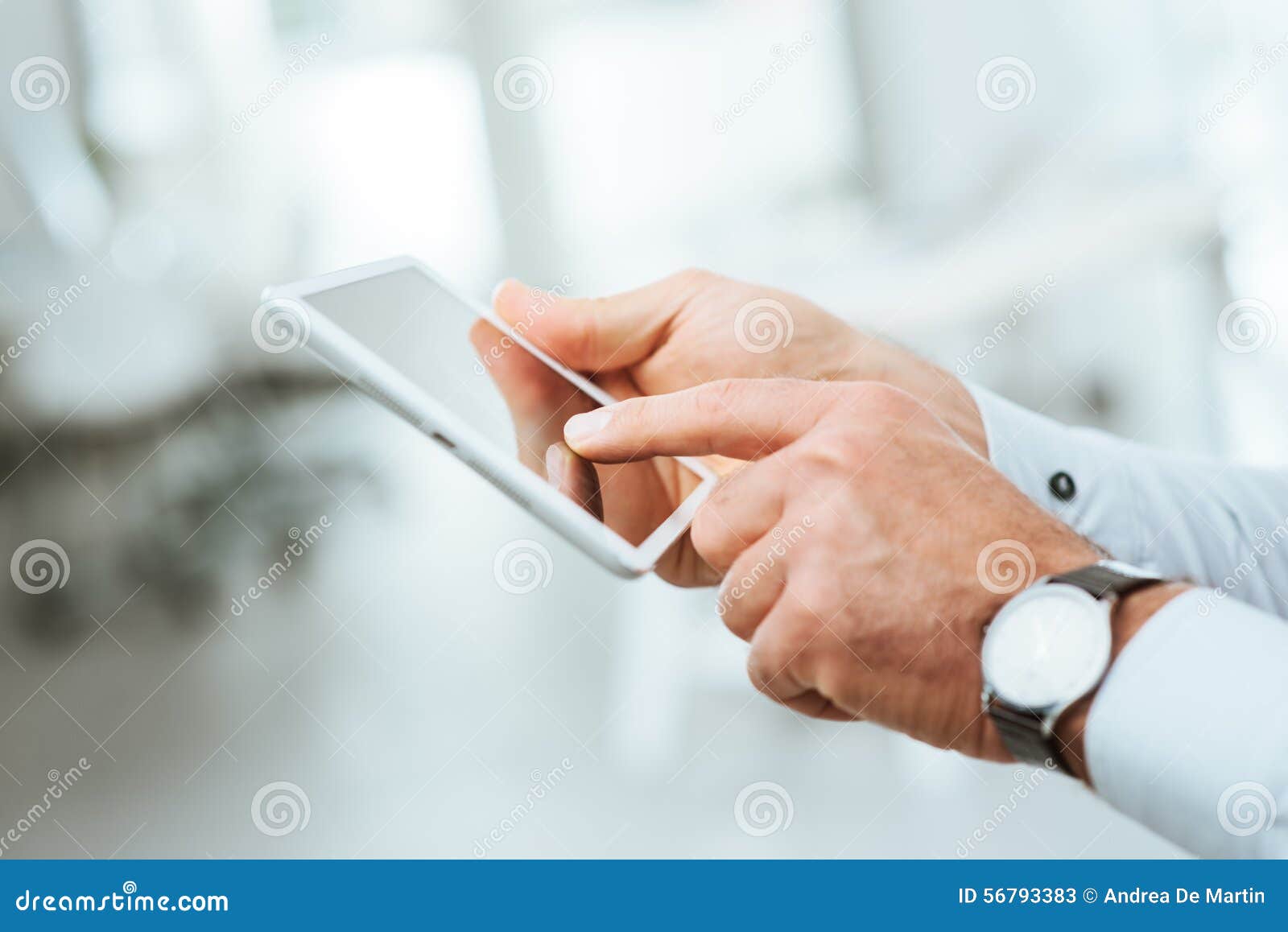 Businessman Using a Digital Tablet Stock Image - Image of finance ...