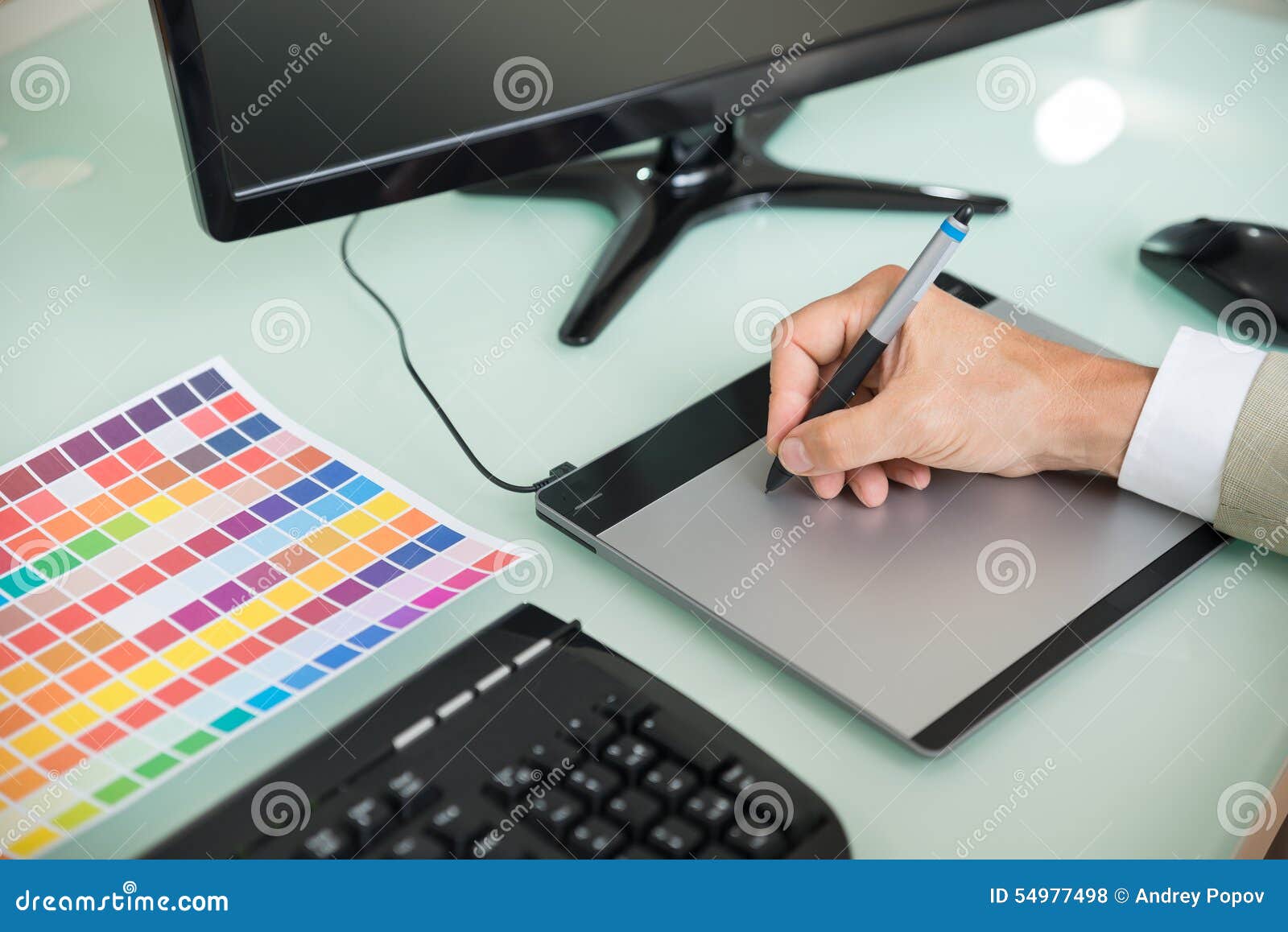 Businessman Using Graphic Tablet Stock Photo - Image of creativity ...