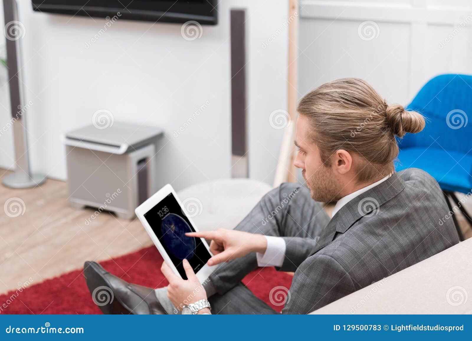 Businessman Using Ipad Tablet Editorial Stock Photo - Image of ...