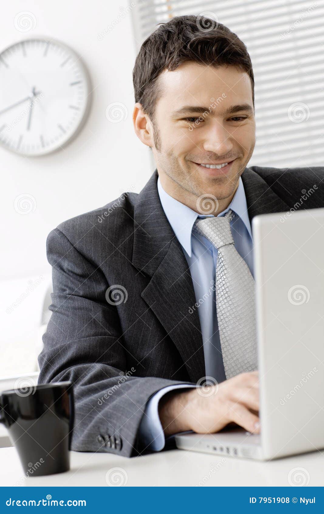 Businessman using laptop stock photo. Image of business - 7951908